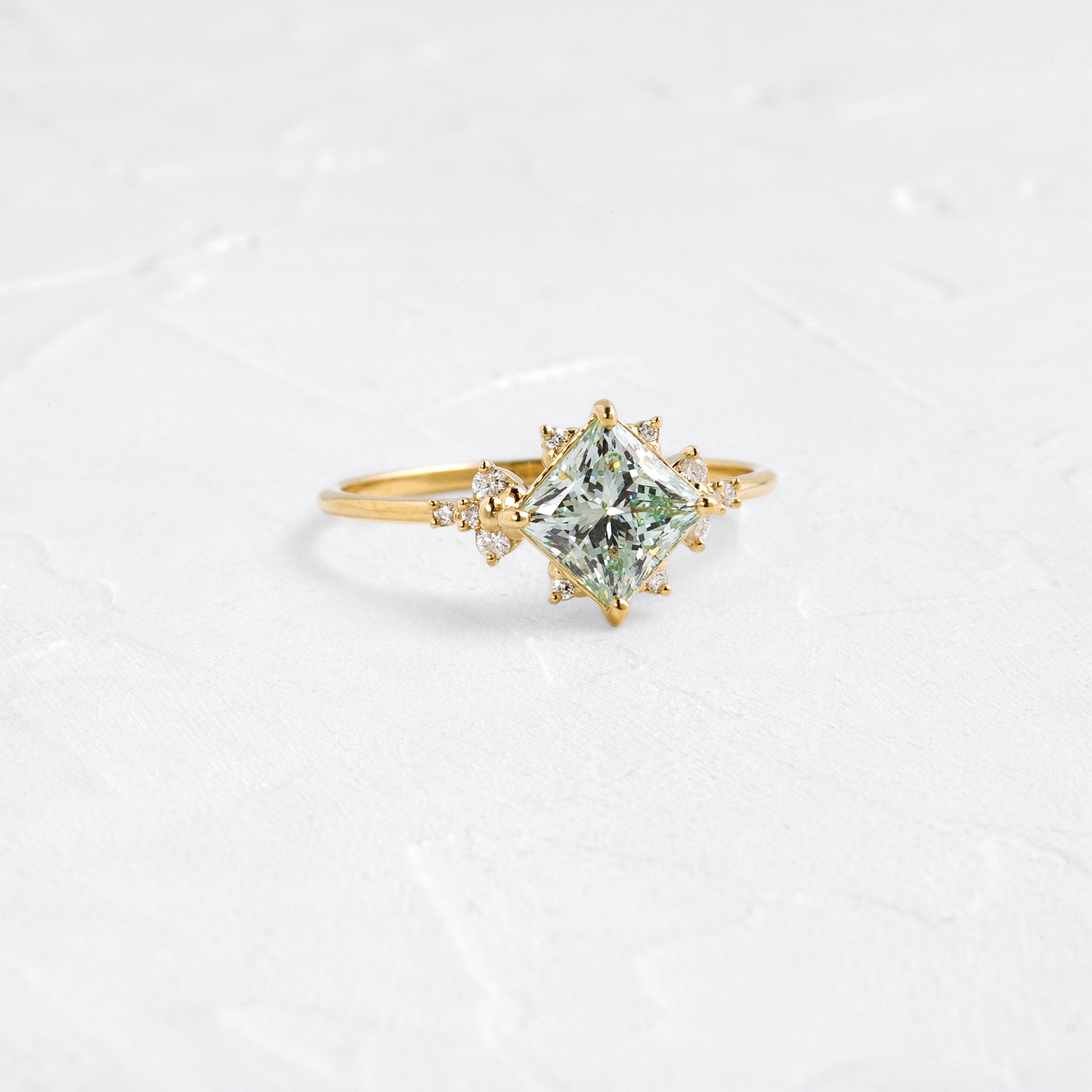 Stargaze Ring, 1.25ct. Lab-Grown Green Diamond | Melanie Casey Jewelry