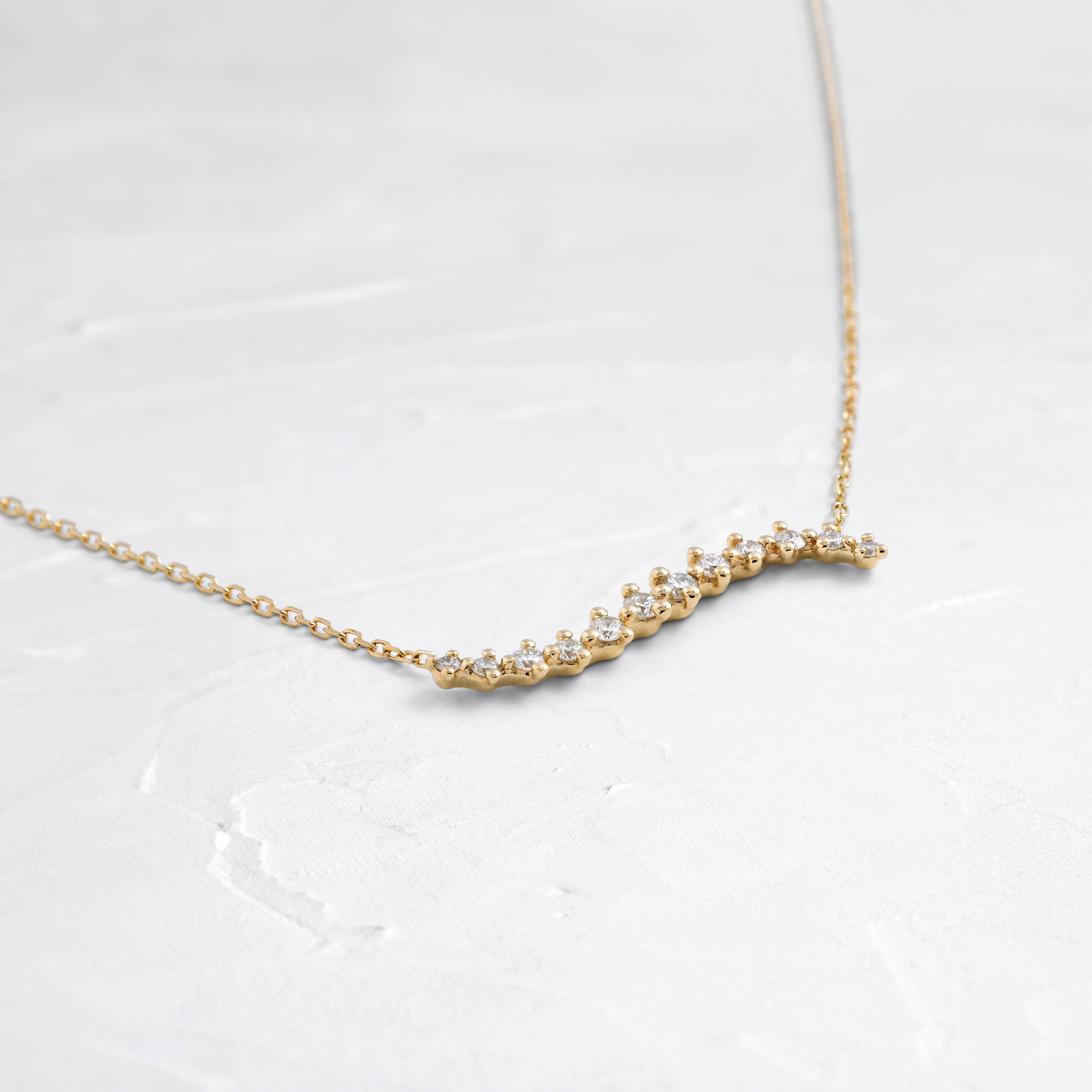 Diamond Swell Necklace - In Stock | Melanie Casey Jewelry