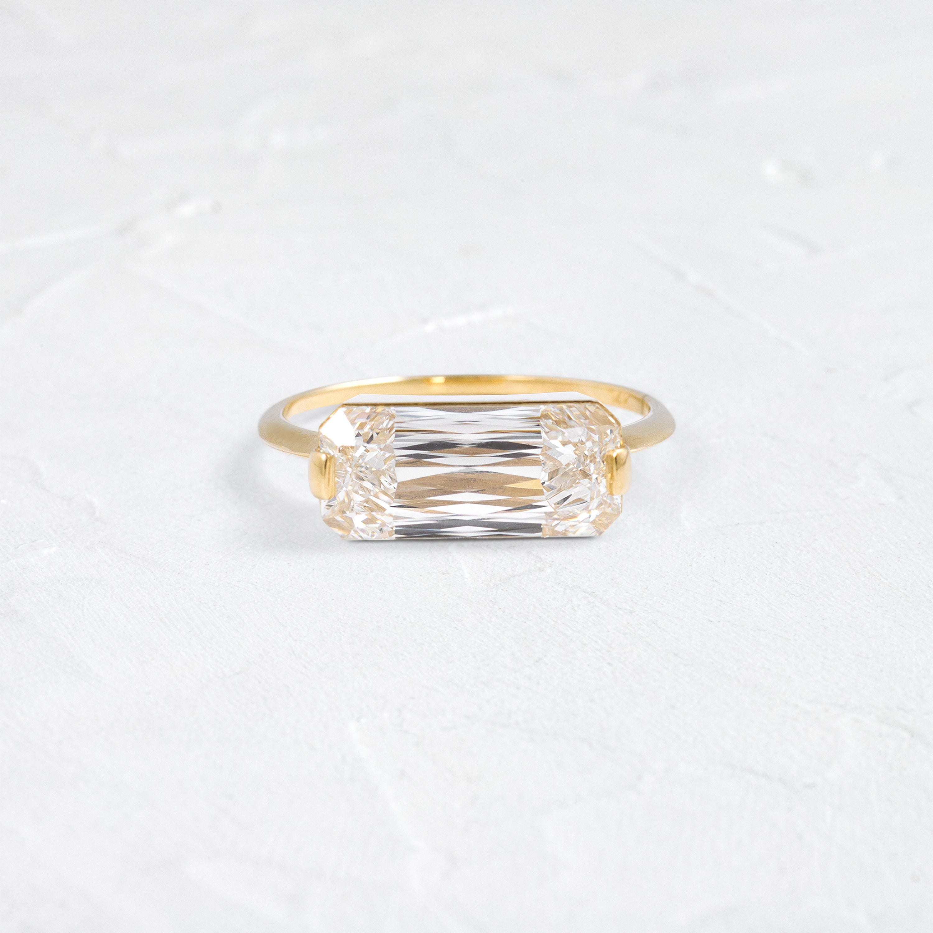 Balladeer Ring, 3.89ct. Lab-Grown Crisscut | Melanie Casey Jewelry