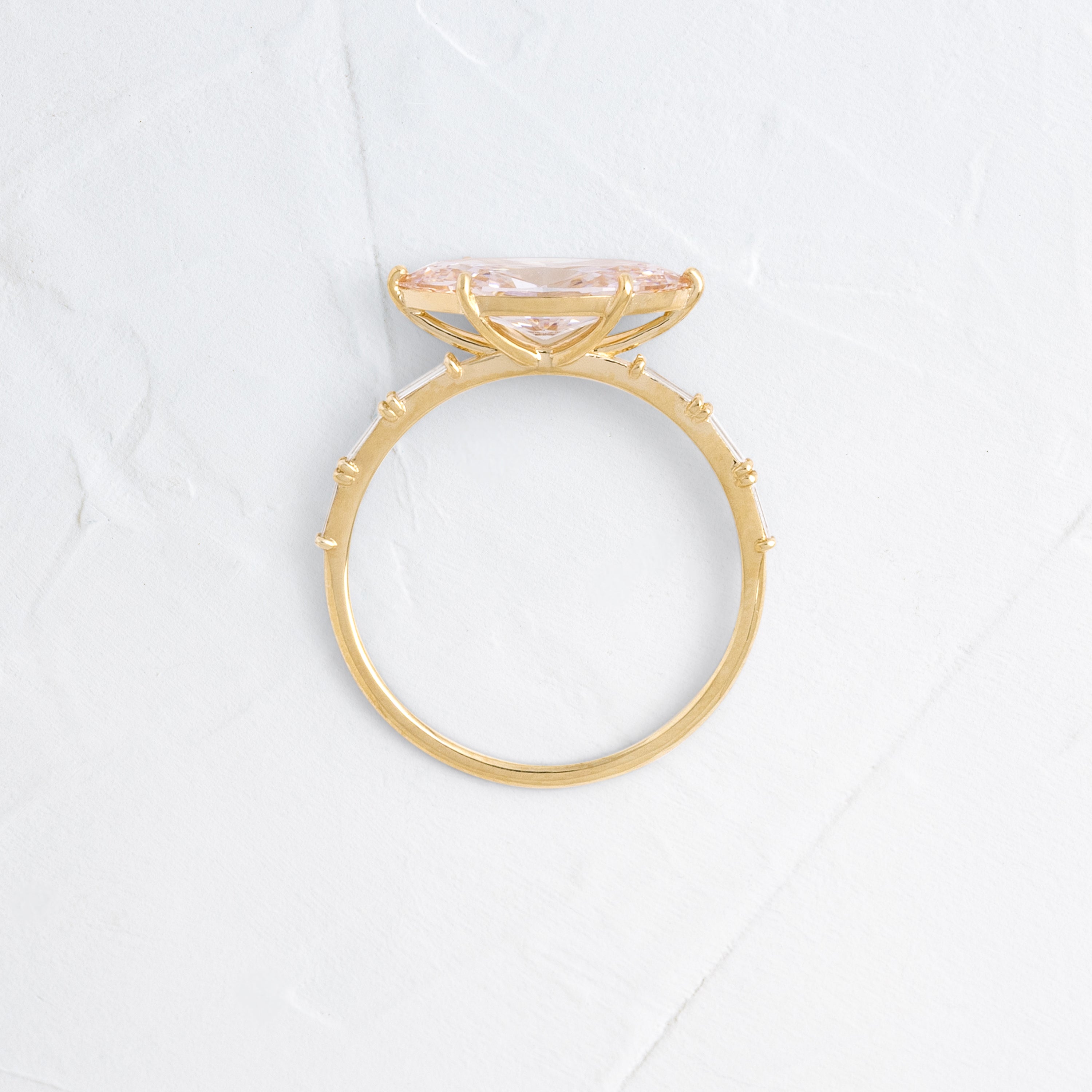 Fluency Ring, 1.64ct. Lab-Grown East-West Pink Diamond | Melanie Casey ...