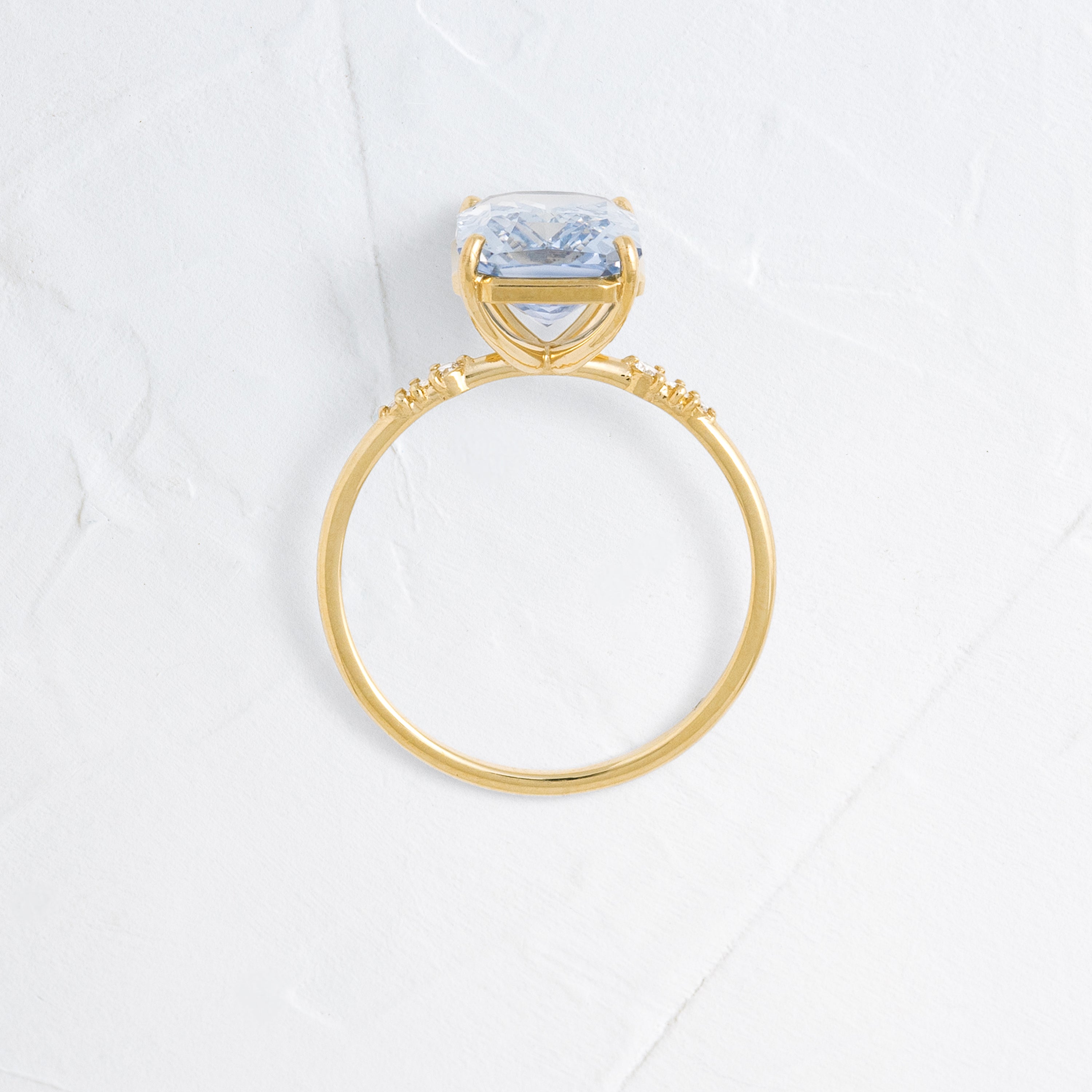 Poppy Seed Ring, 4.1ct. Pale Blue Sapphire | Melanie Casey Fine Jewelry