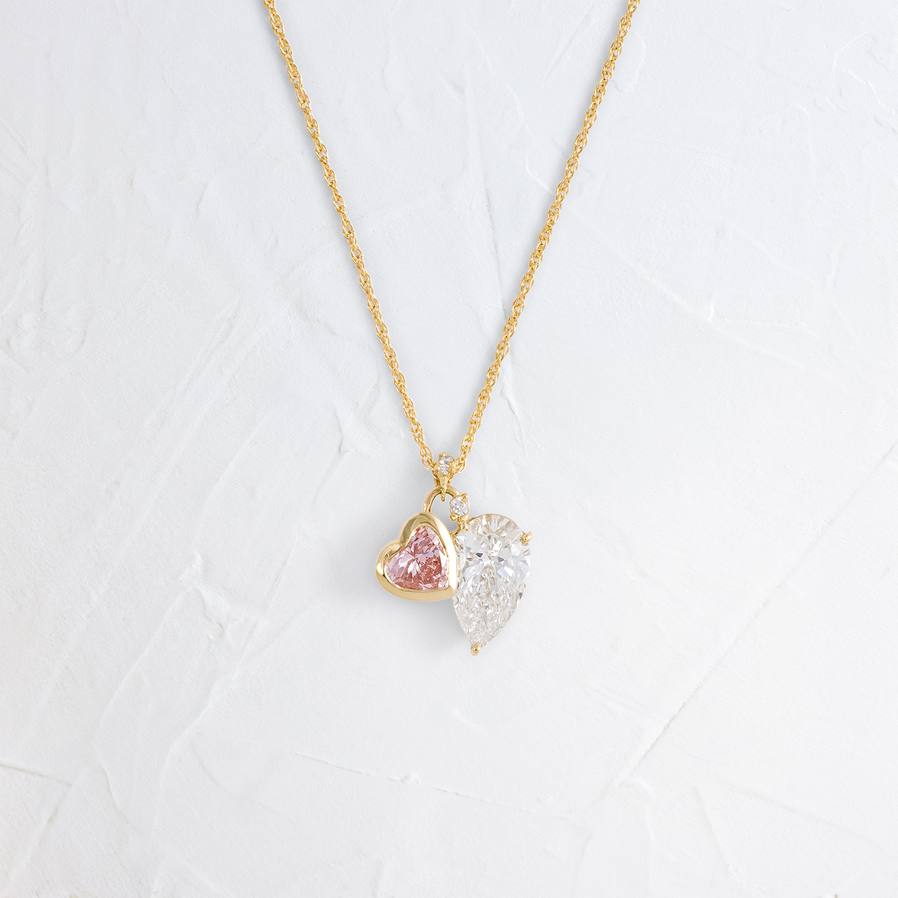 Heart to Heart Necklace, Pink Diamond - In Stock | Melanie Casey Fine ...