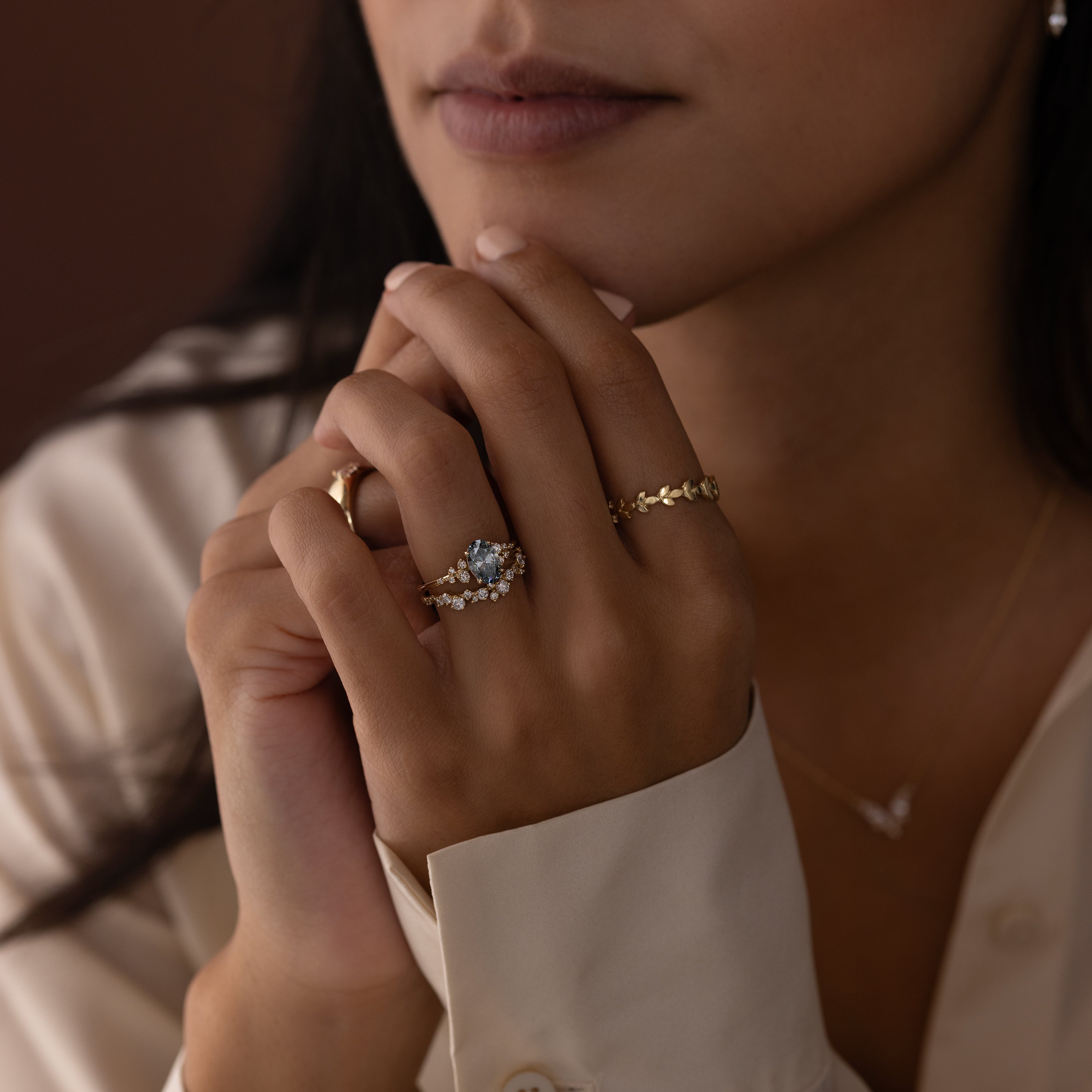 Snowdrift Ring, 1.02ct. Lab-Grown Blue Diamond | Melanie Casey Fine Jewelry