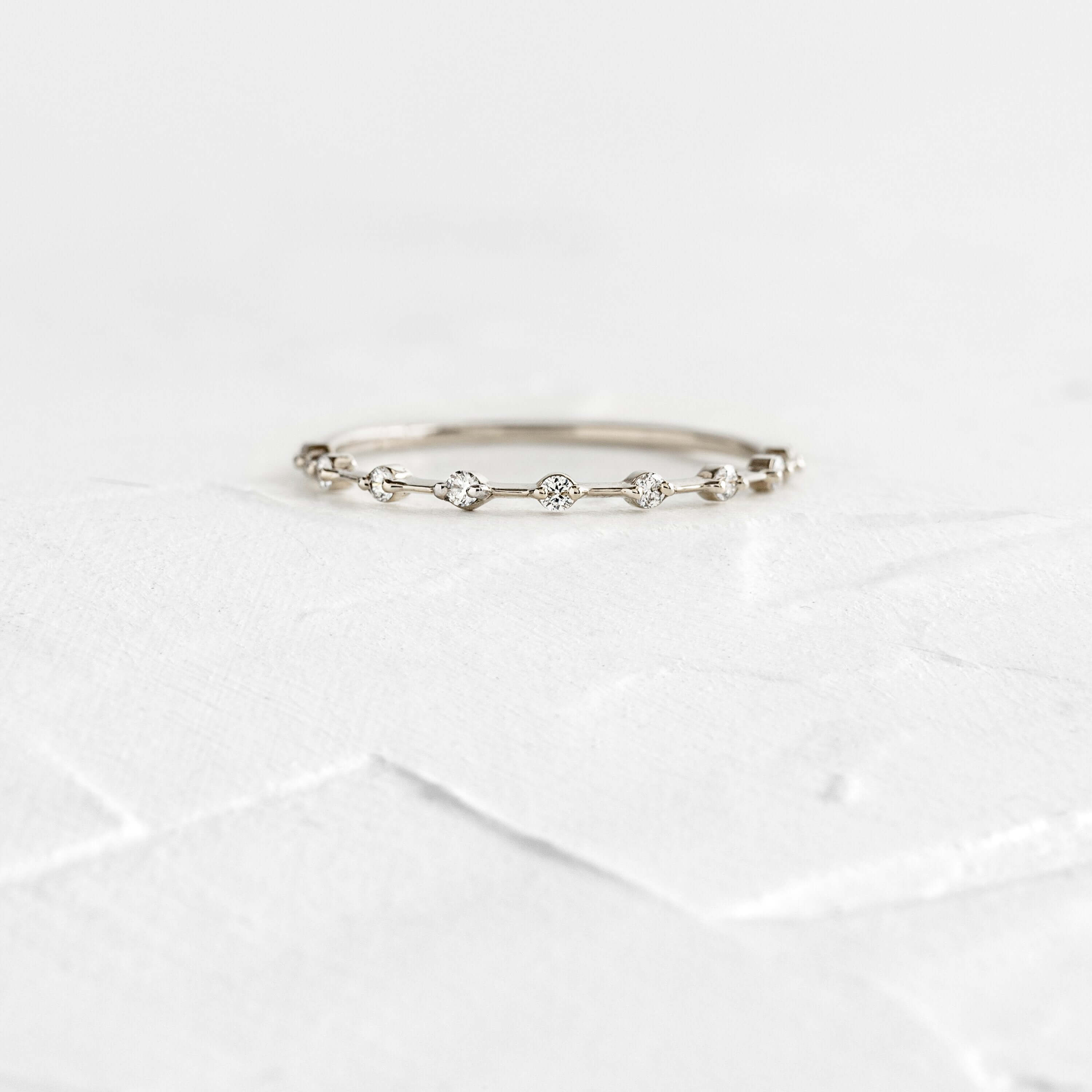 Petite Diamond Distance Band - In Stock | Handcrafted Wedding Band ...