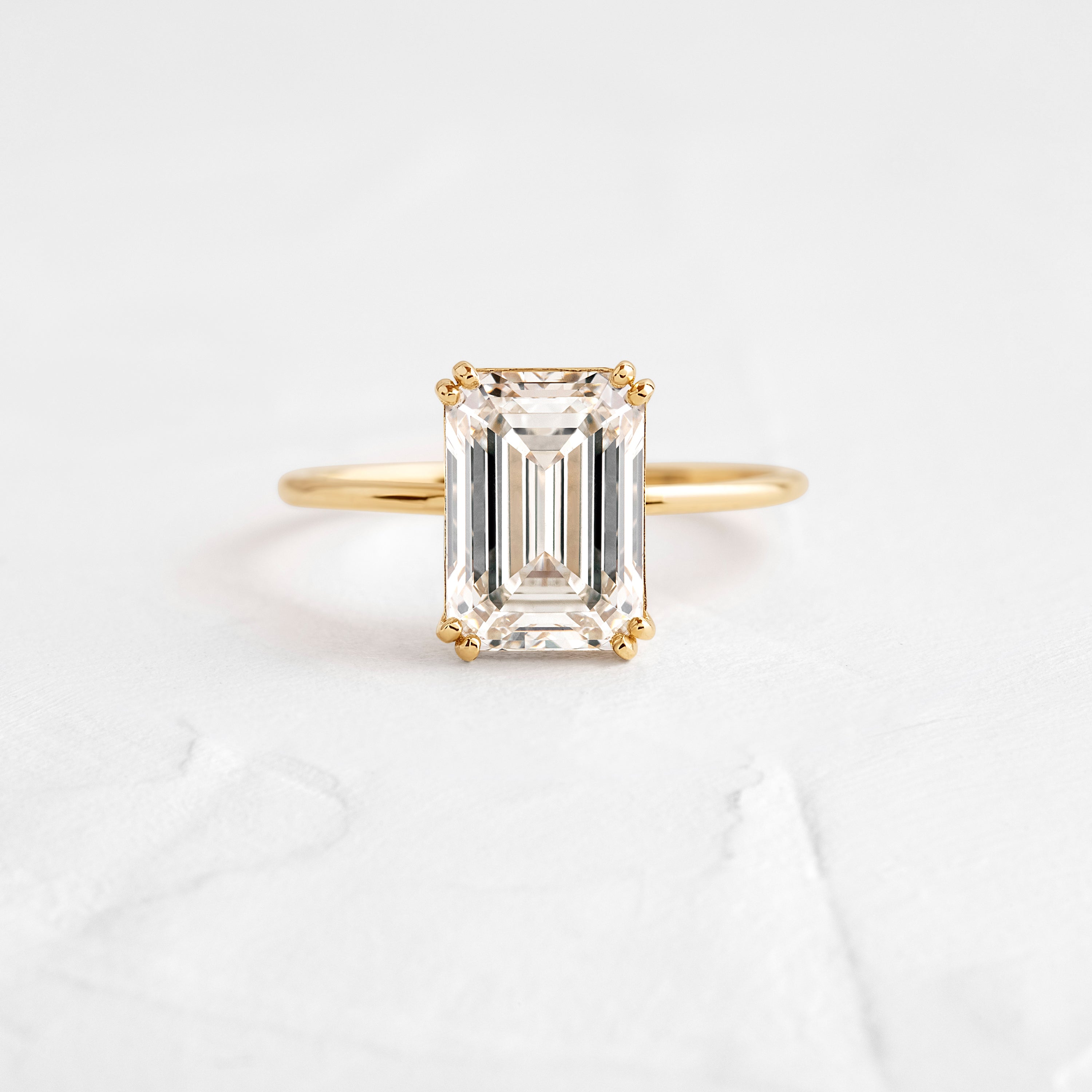 Filament Ring, 3.05ct. Lab-Grown Emerald Cut | Melanie Casey Jewelry