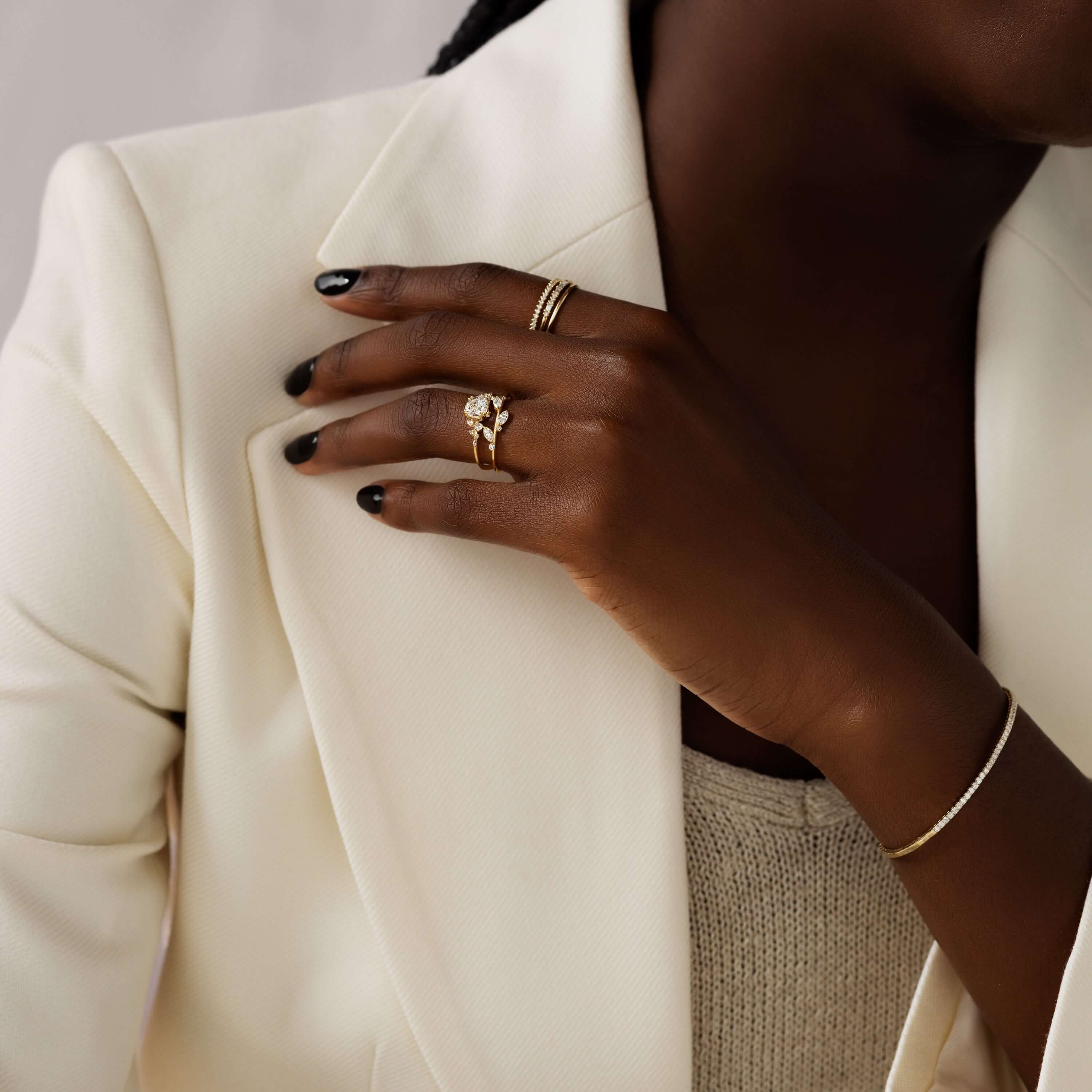 Snowdrift Ring with an Antique-Inspired Rose Cut Diamond – Melanie Casey