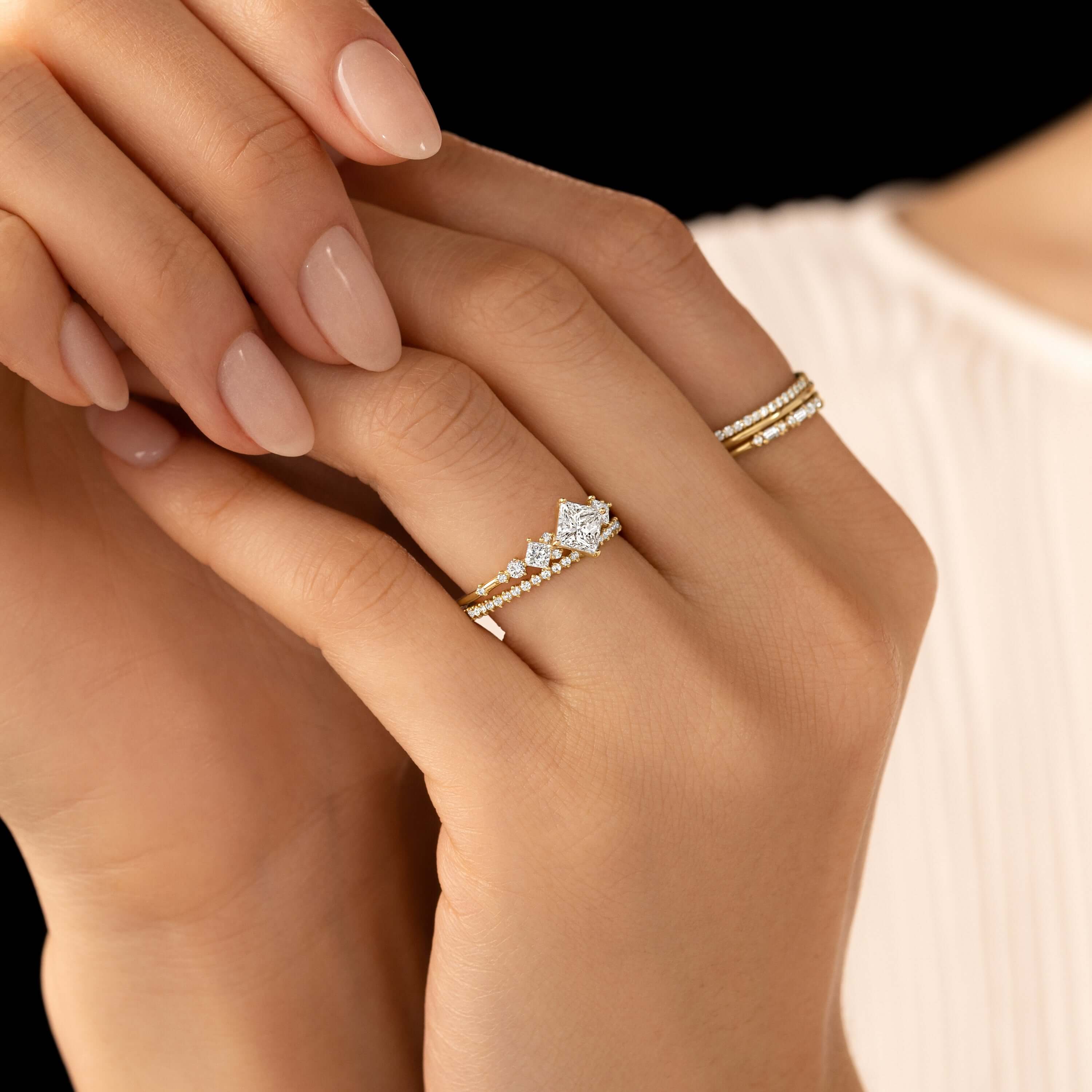 In Step Ring, Princess Cut - Melanie Casey