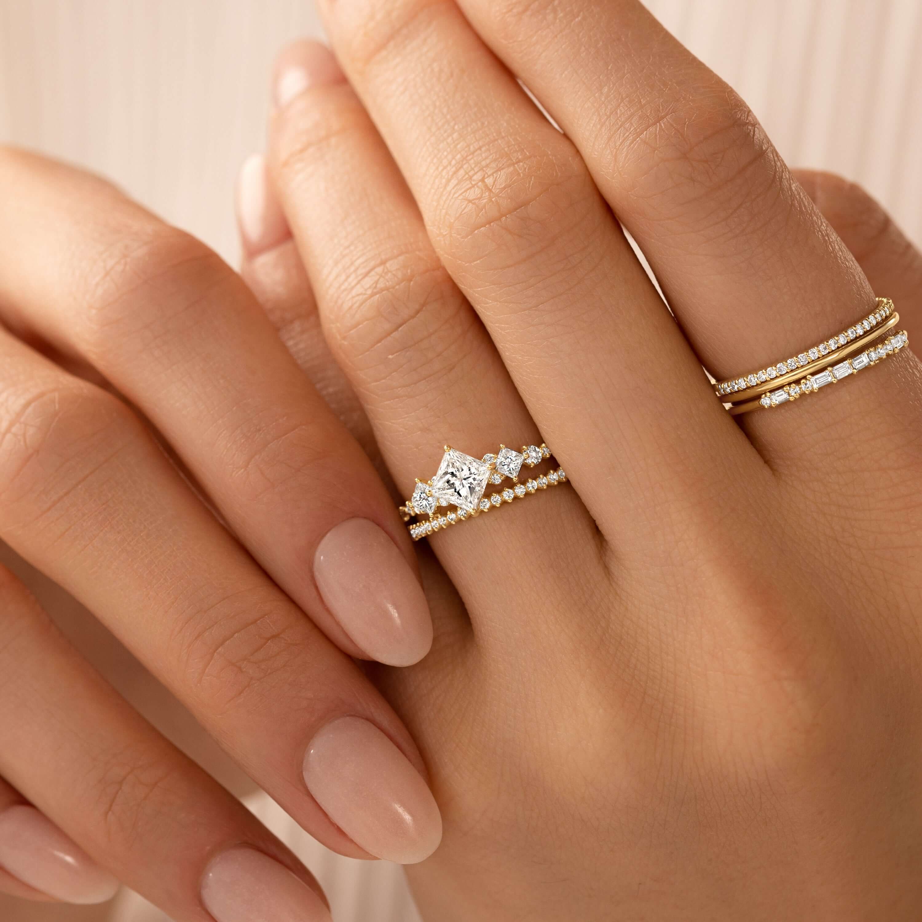 In Step Ring, Princess Cut - Melanie Casey