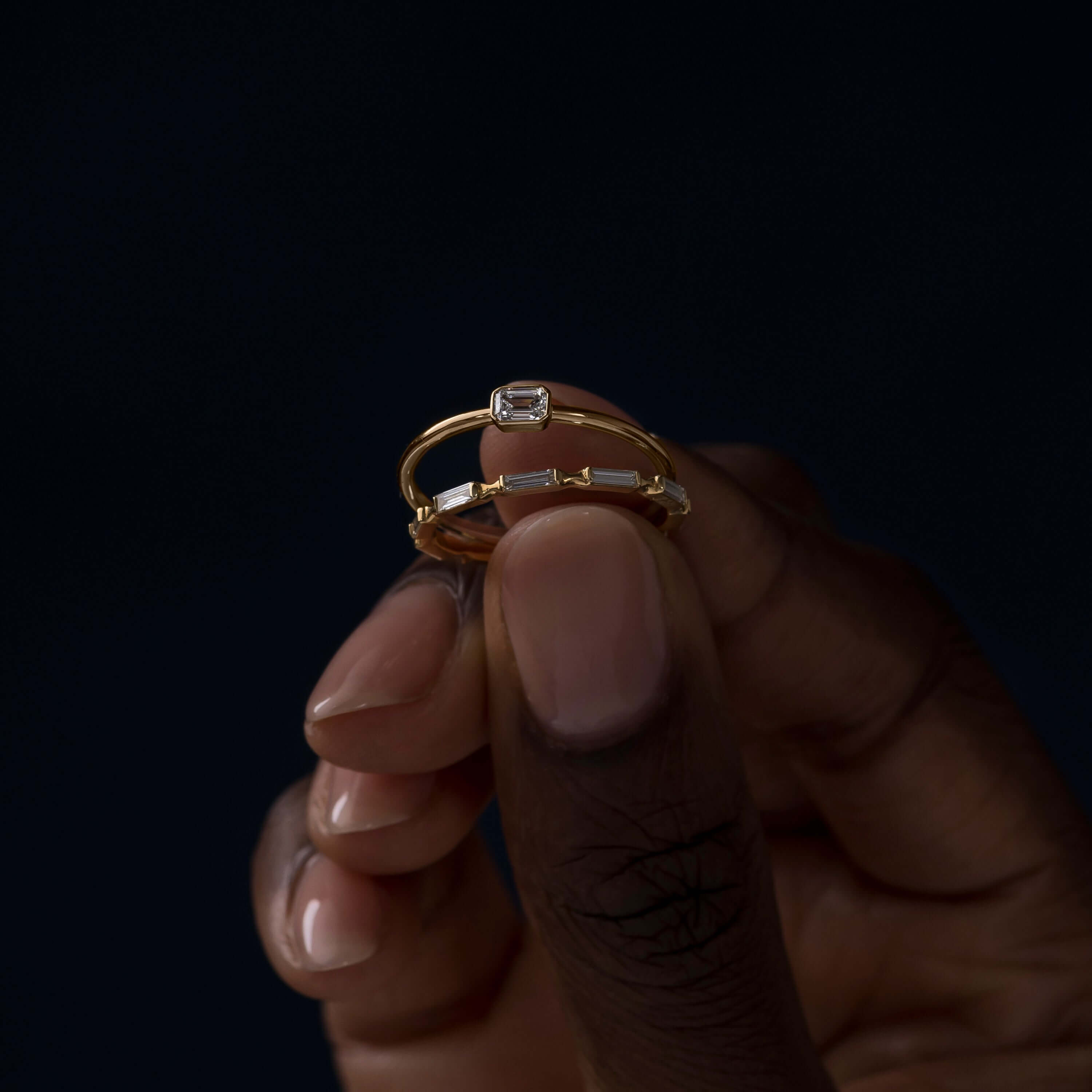 Bezel Stacking Ring | Handcrafted Diamond Ring – Melanie Casey