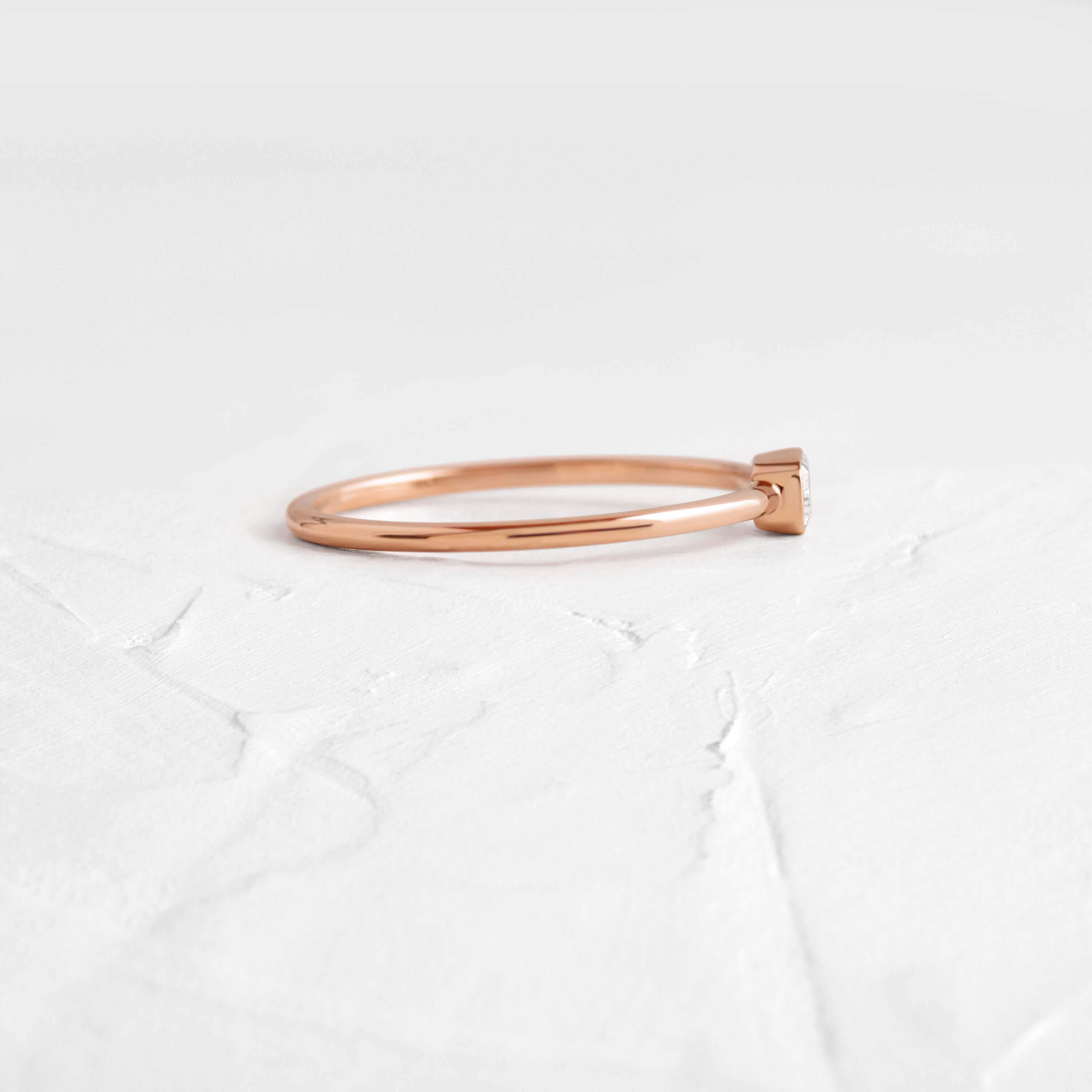 Bezel Stacking Ring | Handcrafted Diamond Ring – Melanie Casey