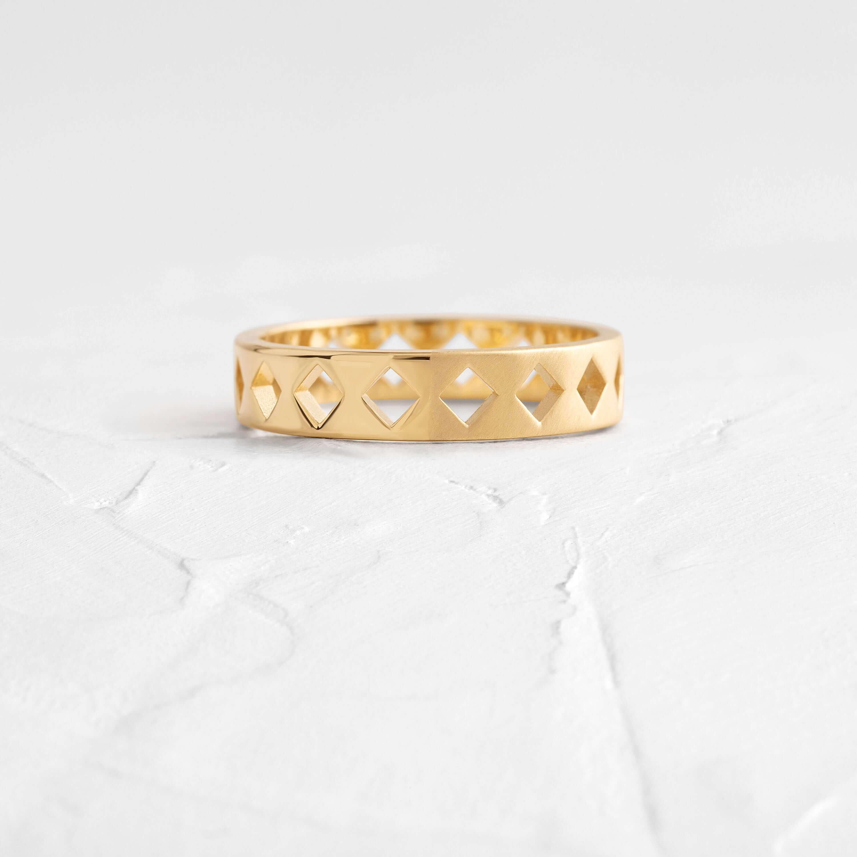 Cutout Band | Men's Gold Band | Women's Stacking Ring – Melanie Casey