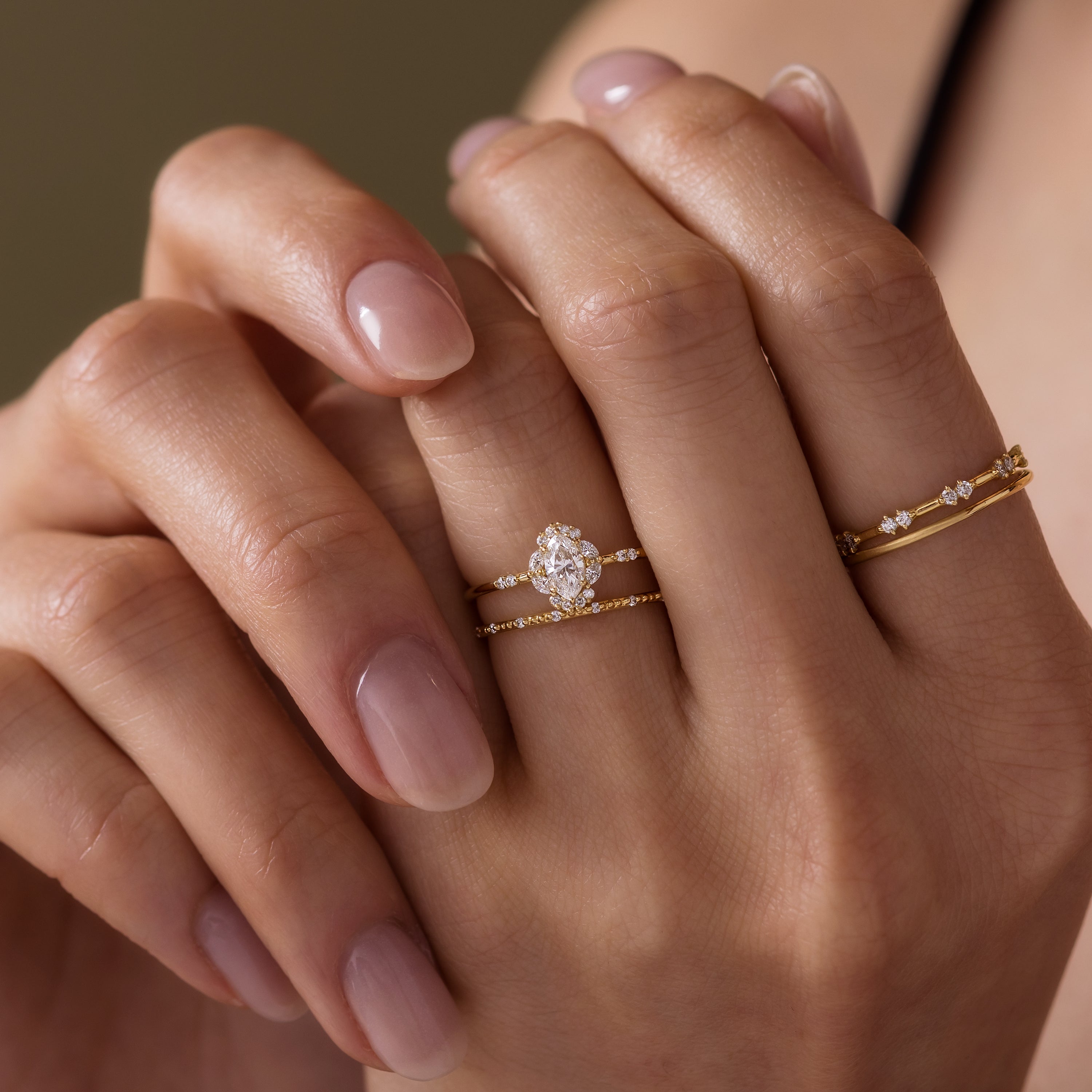 Marquise Halo Diamond Ring | Engagement Ring| Melanie Casey Fine Jewelry