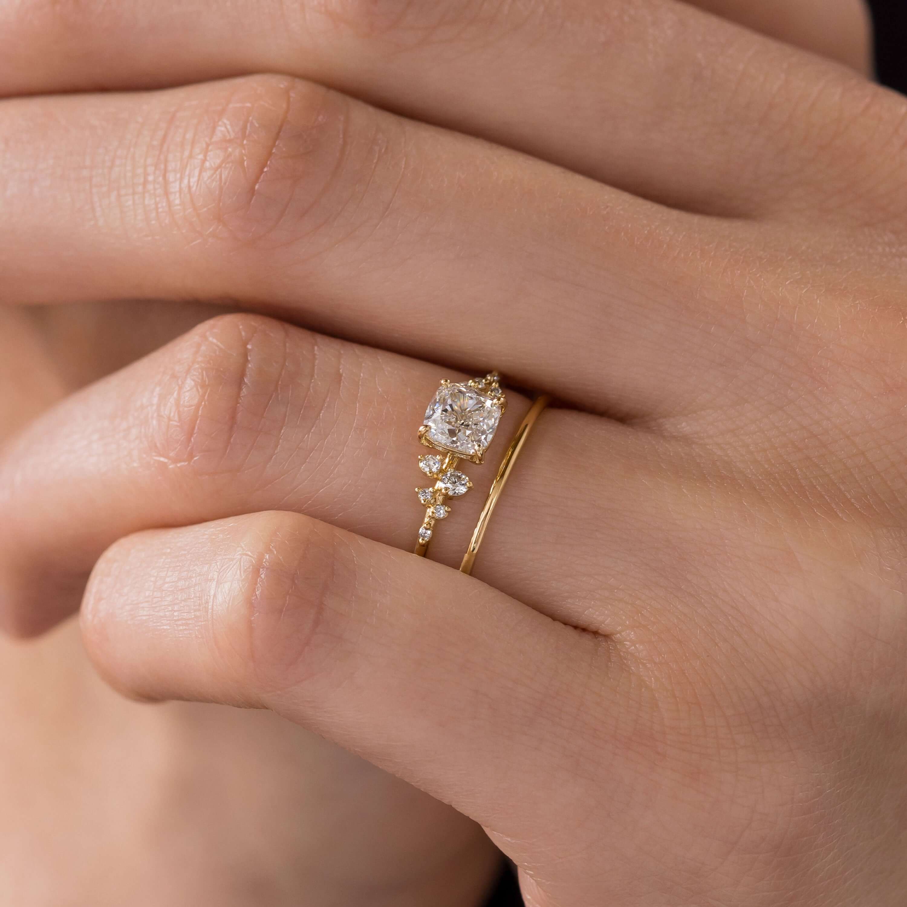 Snowdrift Ring, Cushion Cut | Handcrafted Engagement Ring | Melanie Casey