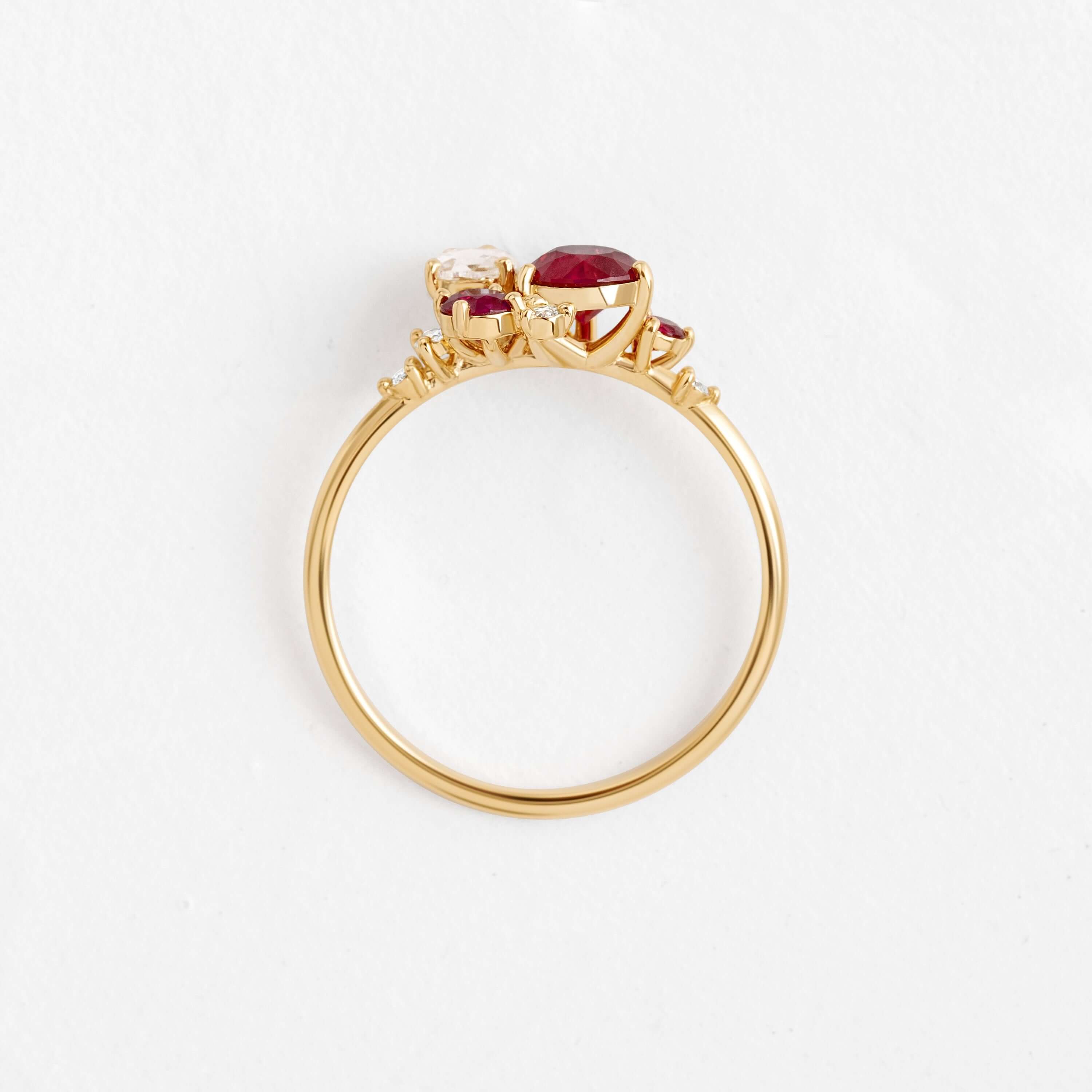 Diamond Friday: Ruby and Rose Cluster Ring | Melanie Casey Fine Jewelry