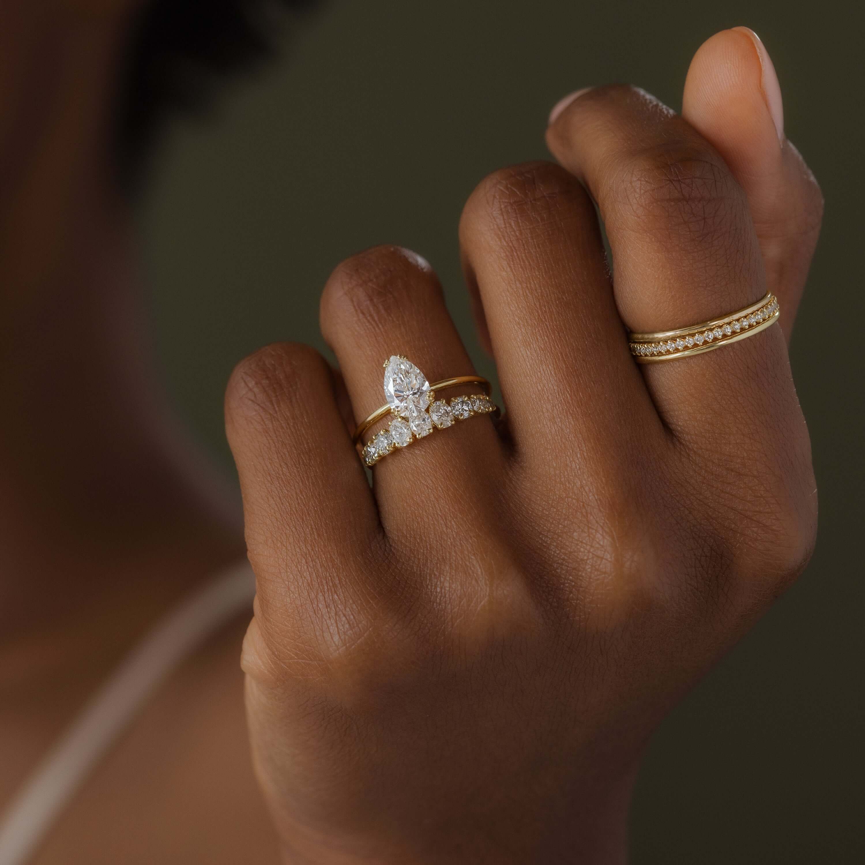 Filament Ring, Pear Cut - Melanie Casey