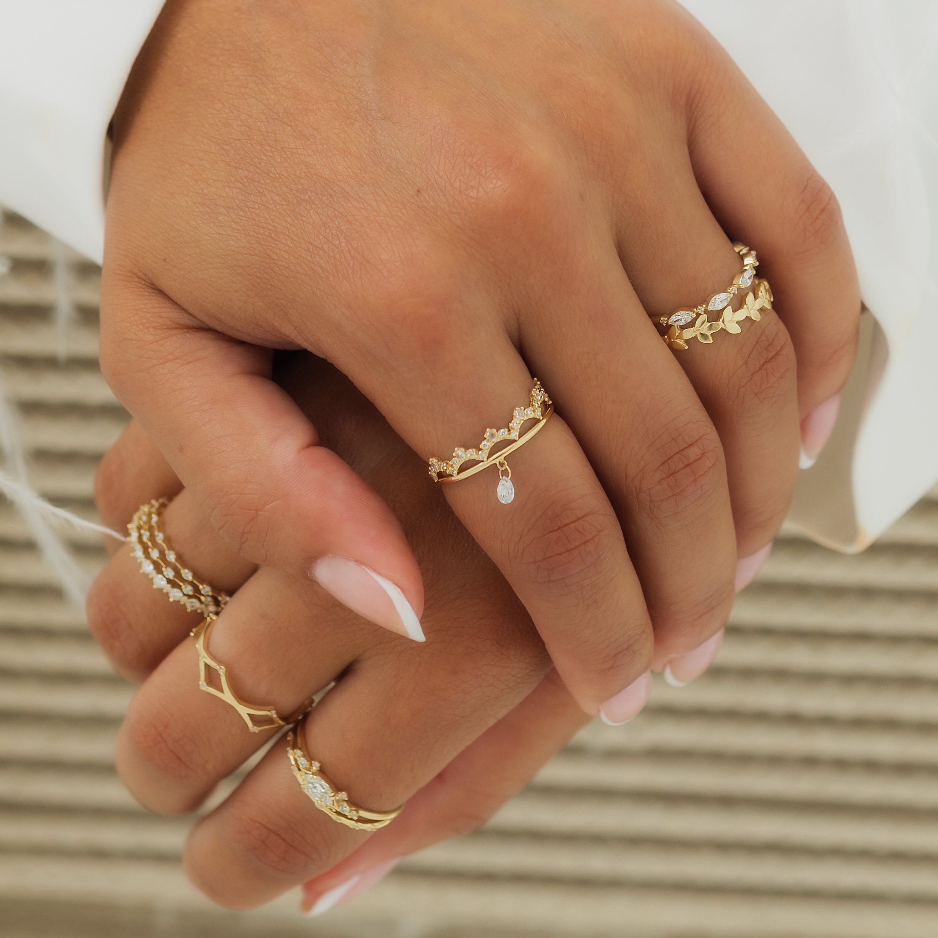 Drilled Diamond Ring - In Stock - Melanie Casey