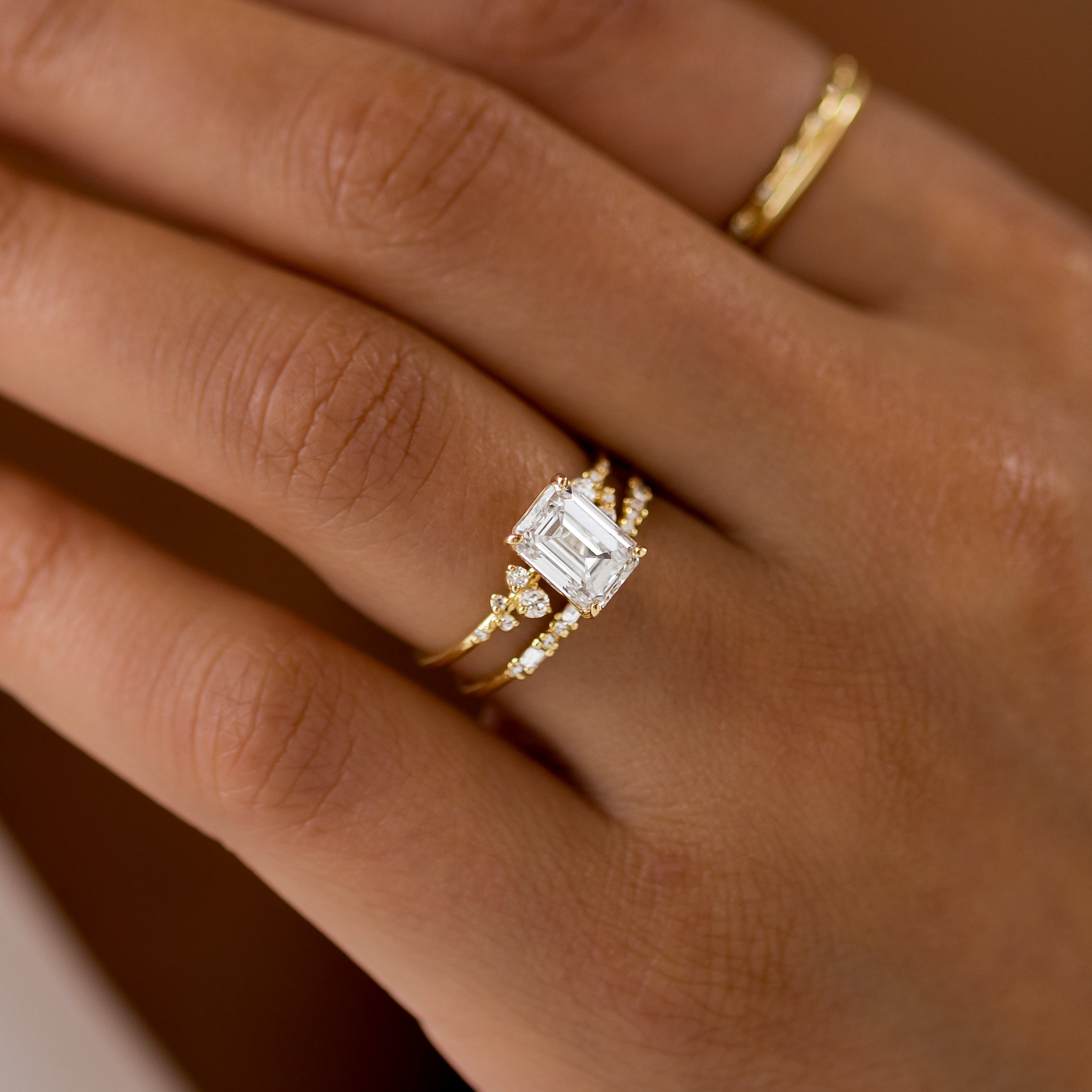 Snowdrift Ring, Emerald Cut | Melanie Casey
