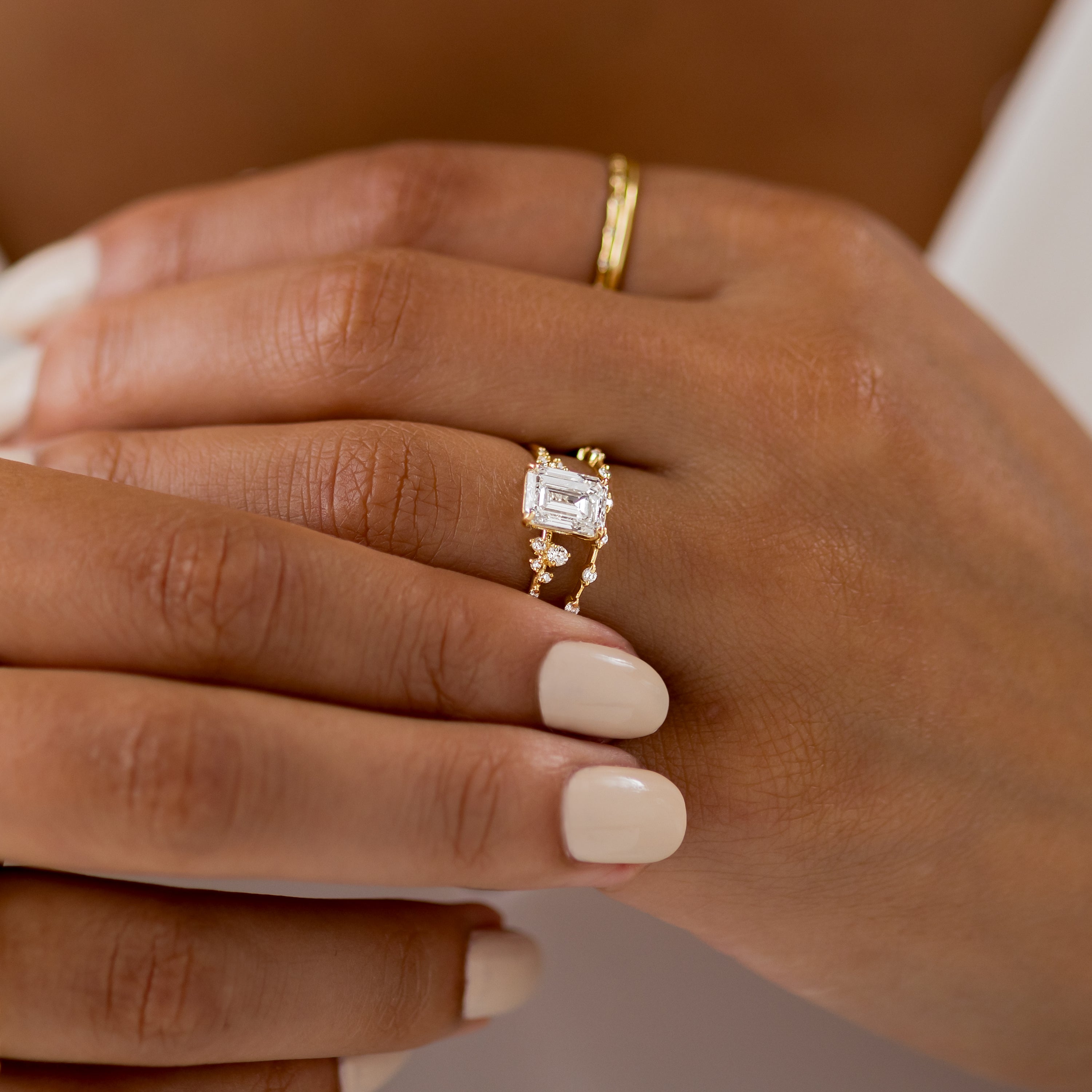 Snowdrift Ring, Emerald Cut | Melanie Casey
