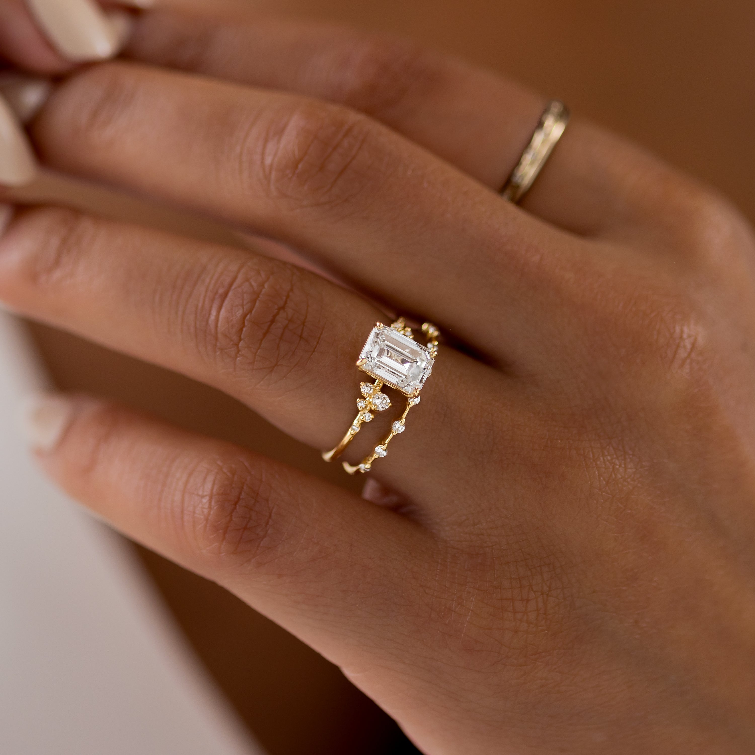 Snowdrift Ring, Emerald Cut | Melanie Casey