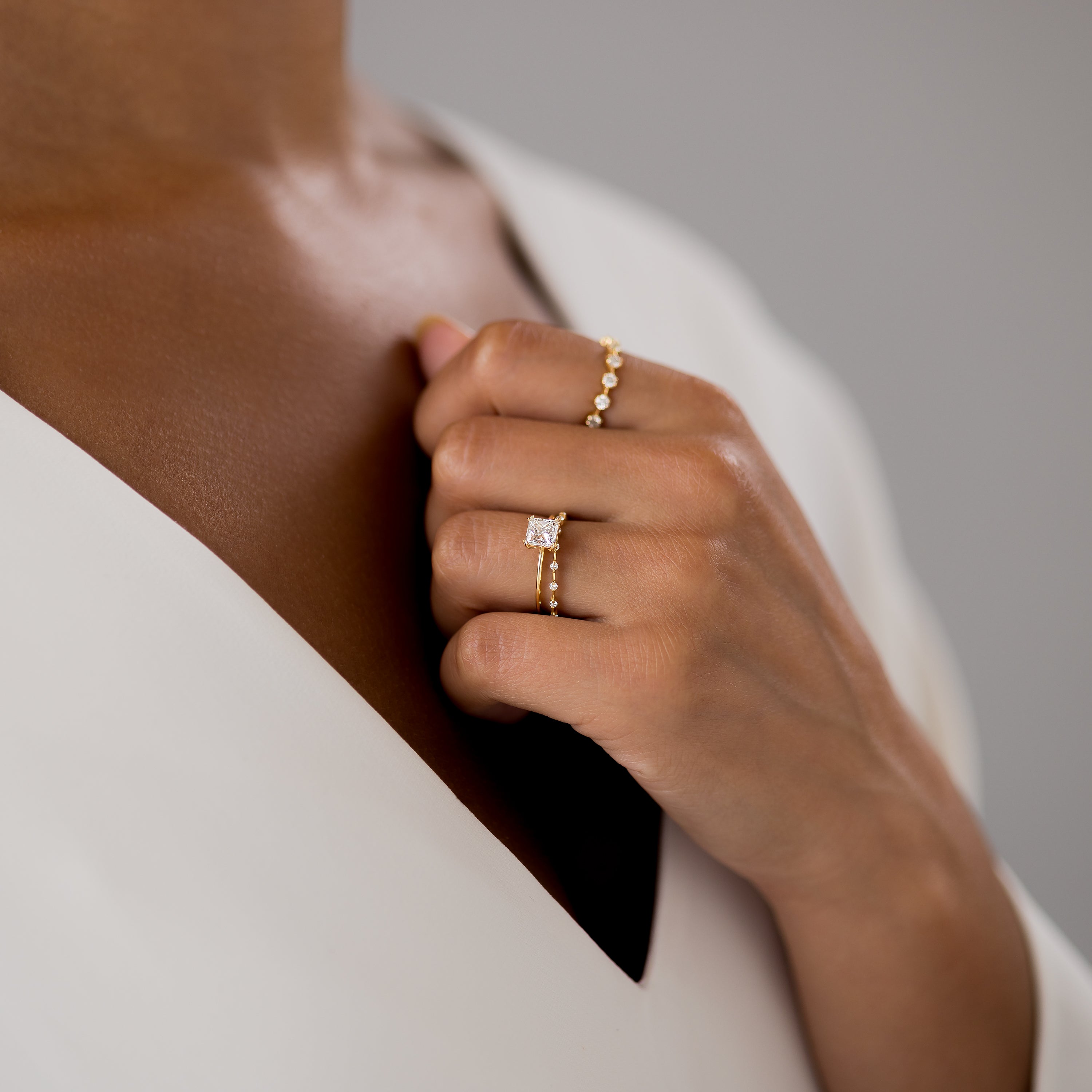 Filament Ring, Princess Cut - Melanie Casey