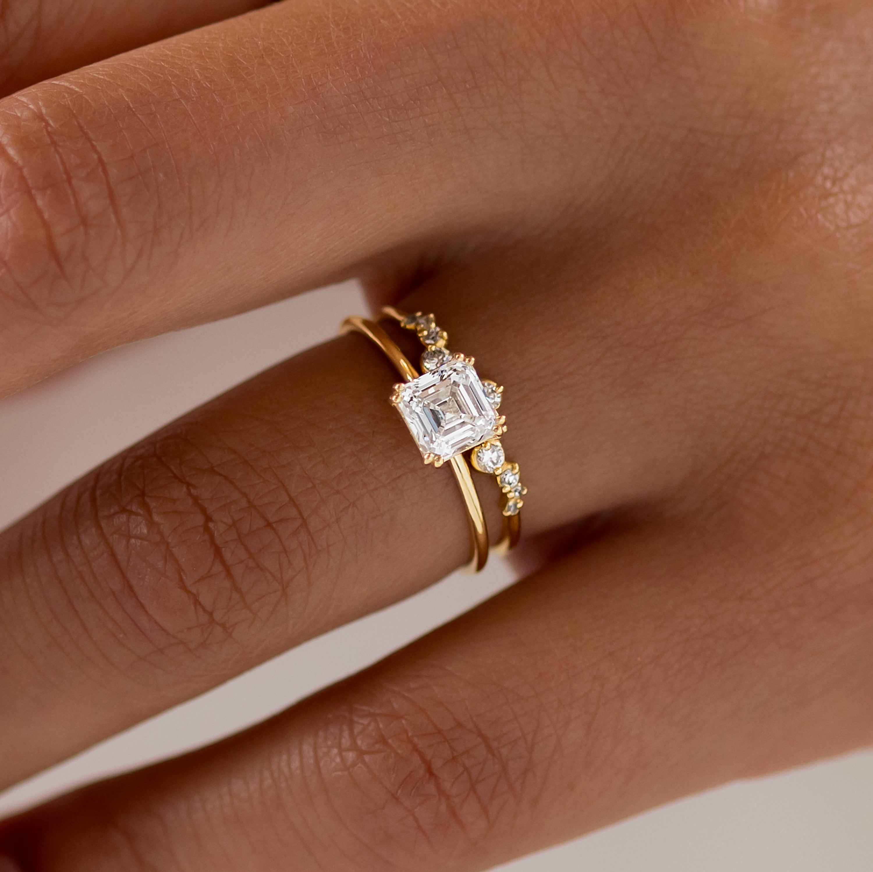 Filament Ring, Asscher Cut - Melanie Casey