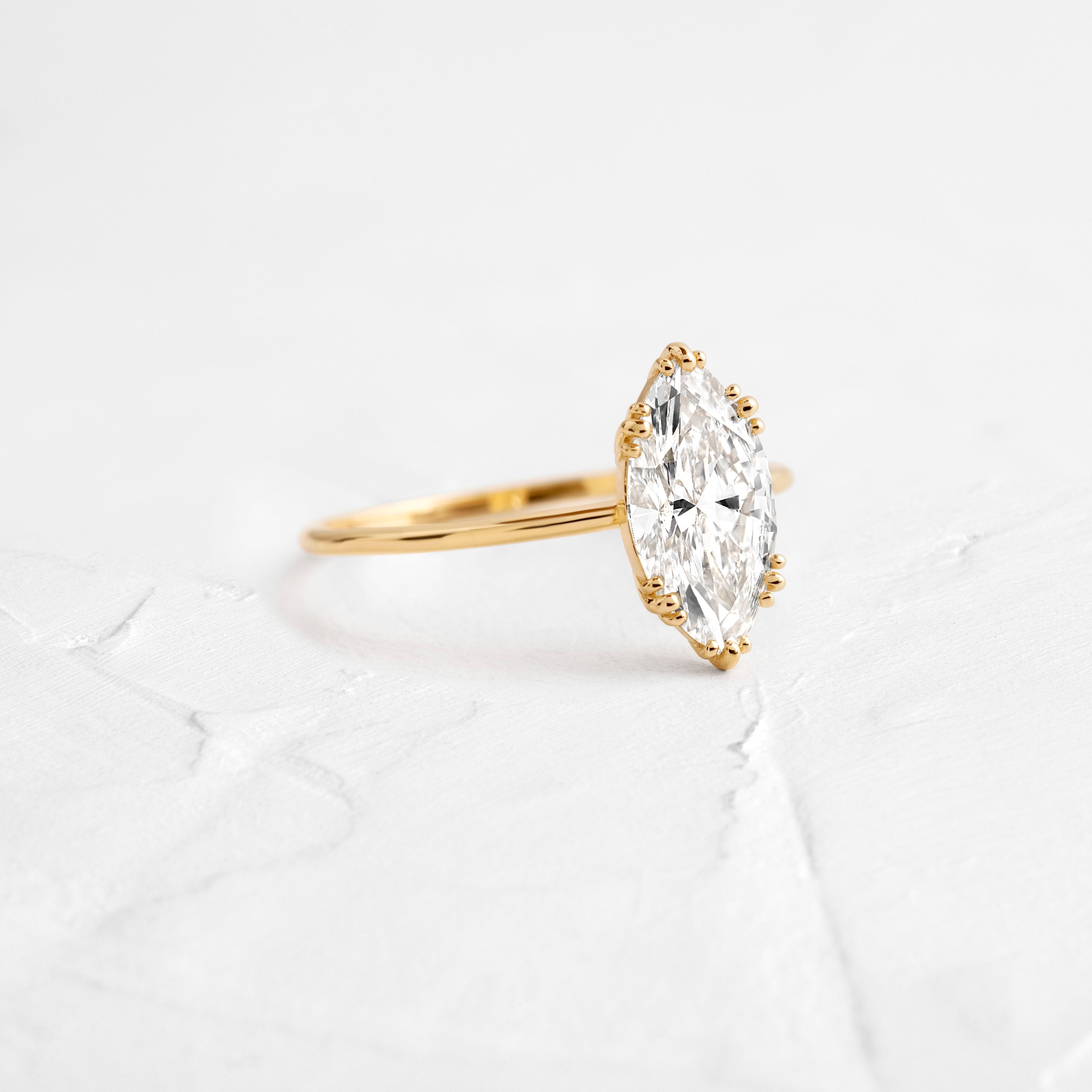 Threaded Ring, Marquise Cut | Melanie Casey Fine Jewelry