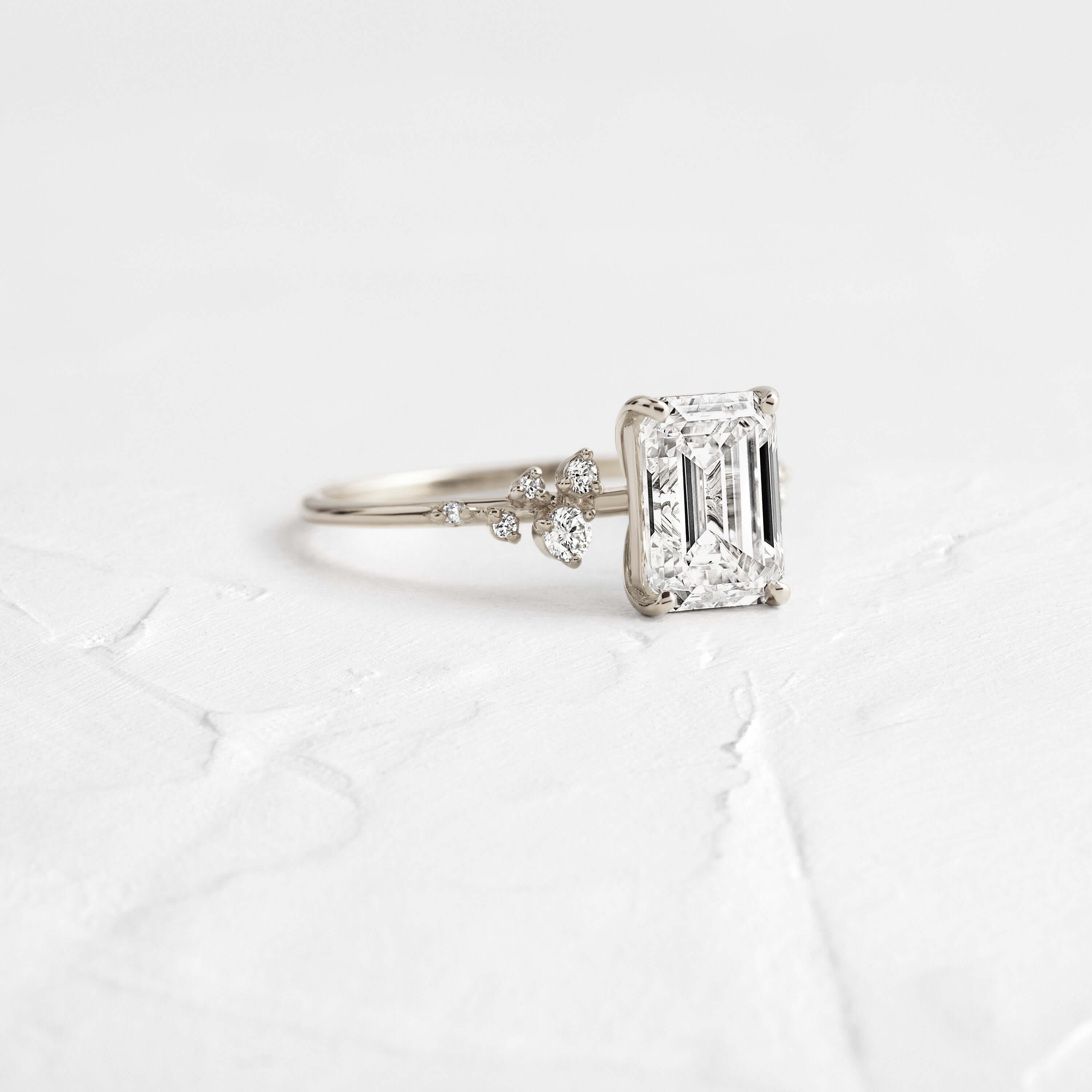 Snowdrift Ring, Emerald Cut | Melanie Casey