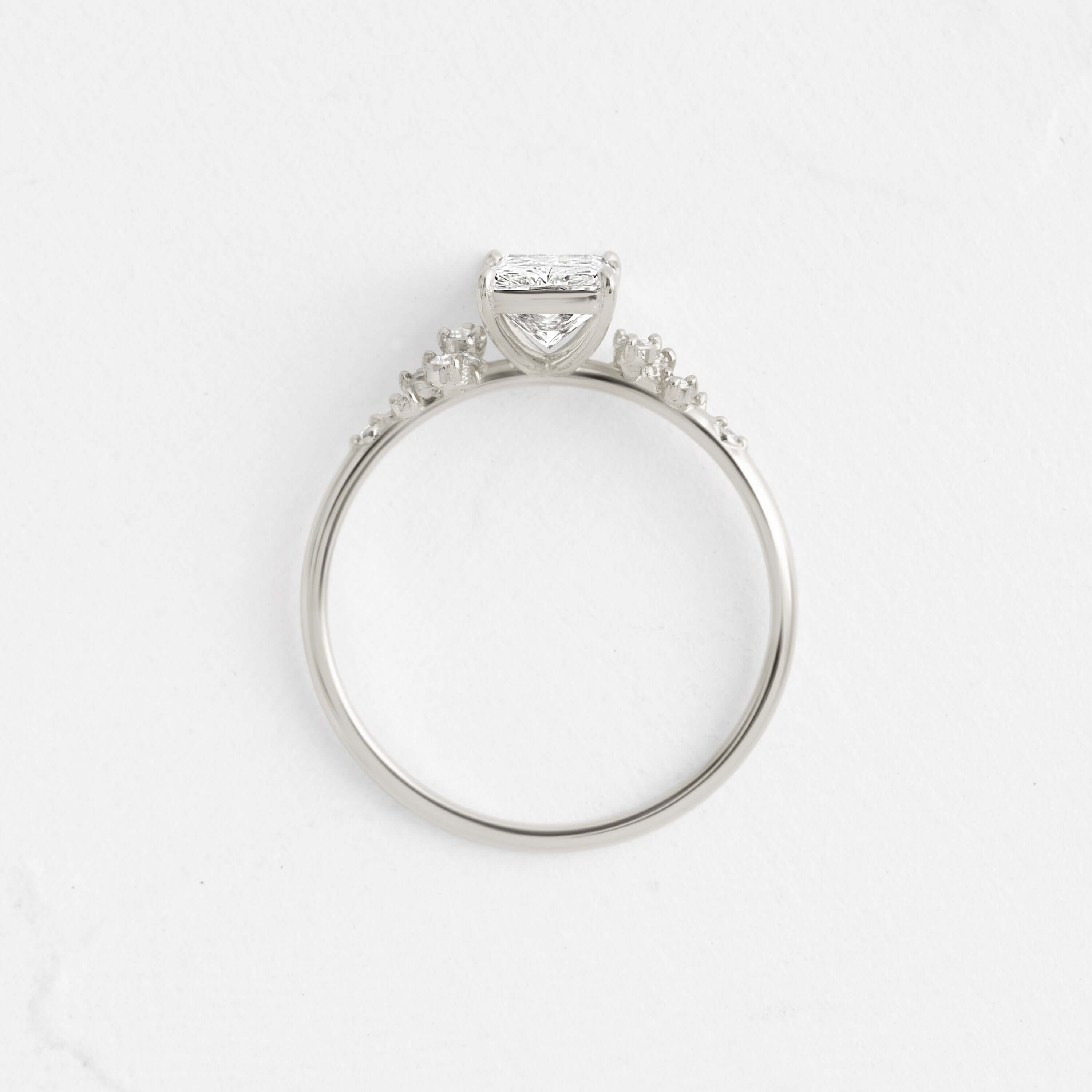 Snowdrift Ring with Radiant Cut Diamond by Melanie Casey