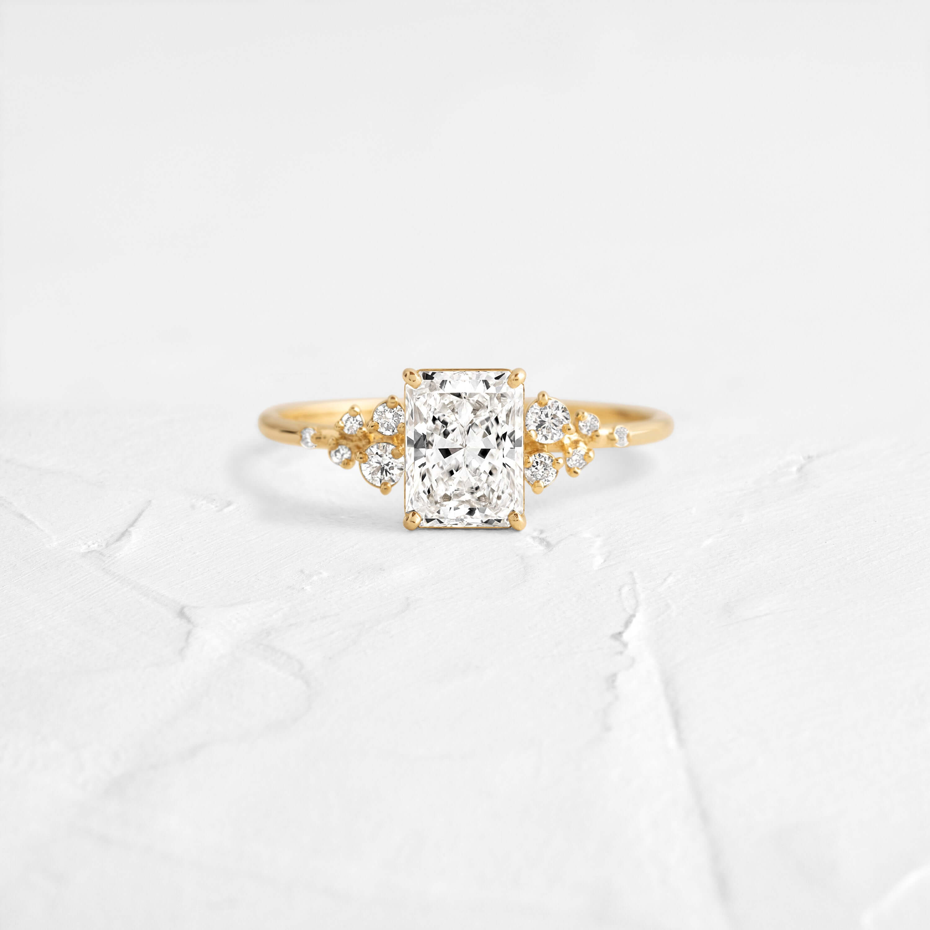 Snowdrift Ring with Radiant Cut Diamond by Melanie Casey