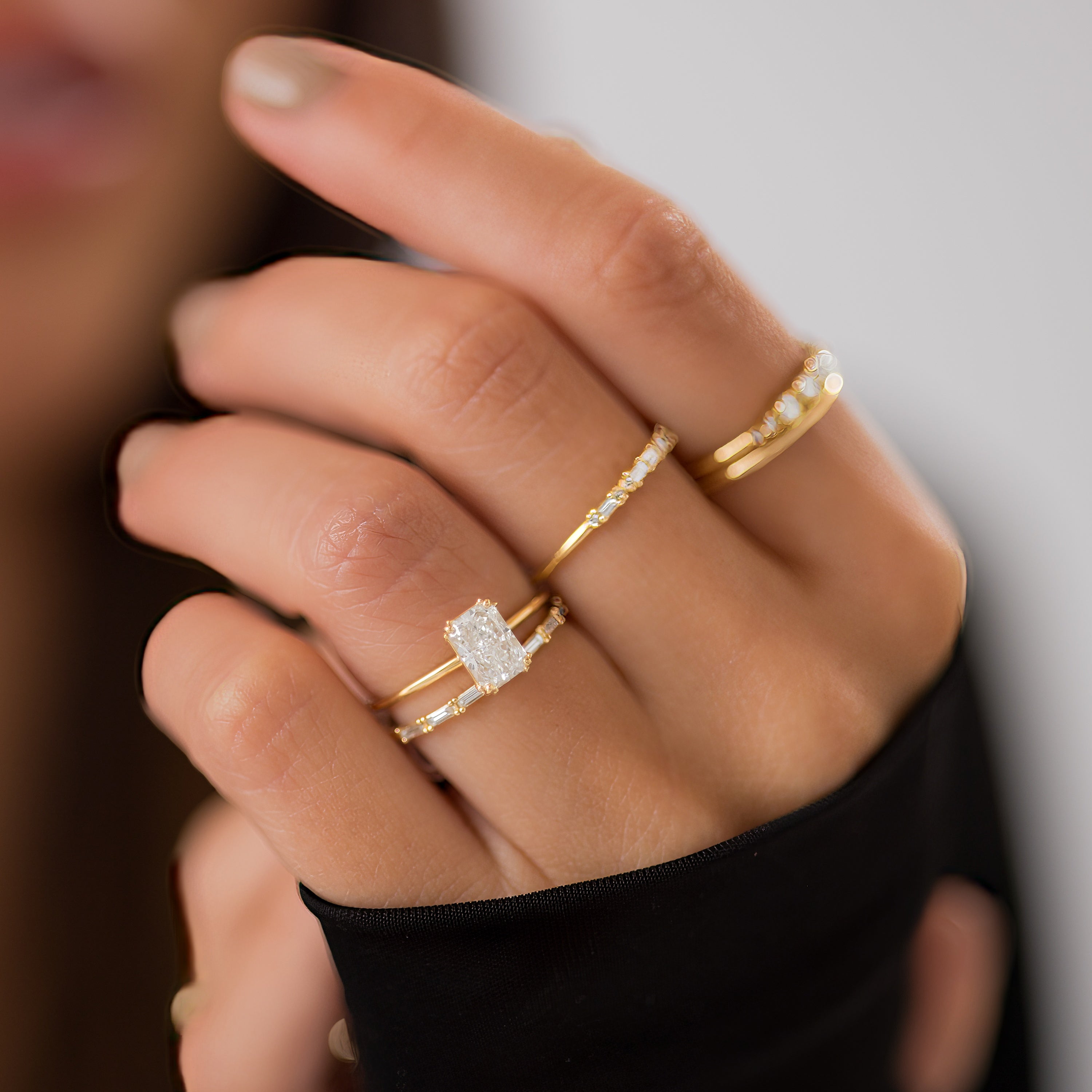 Threaded Ring, Radiant Cut | Melanie Casey Fine Jewelry