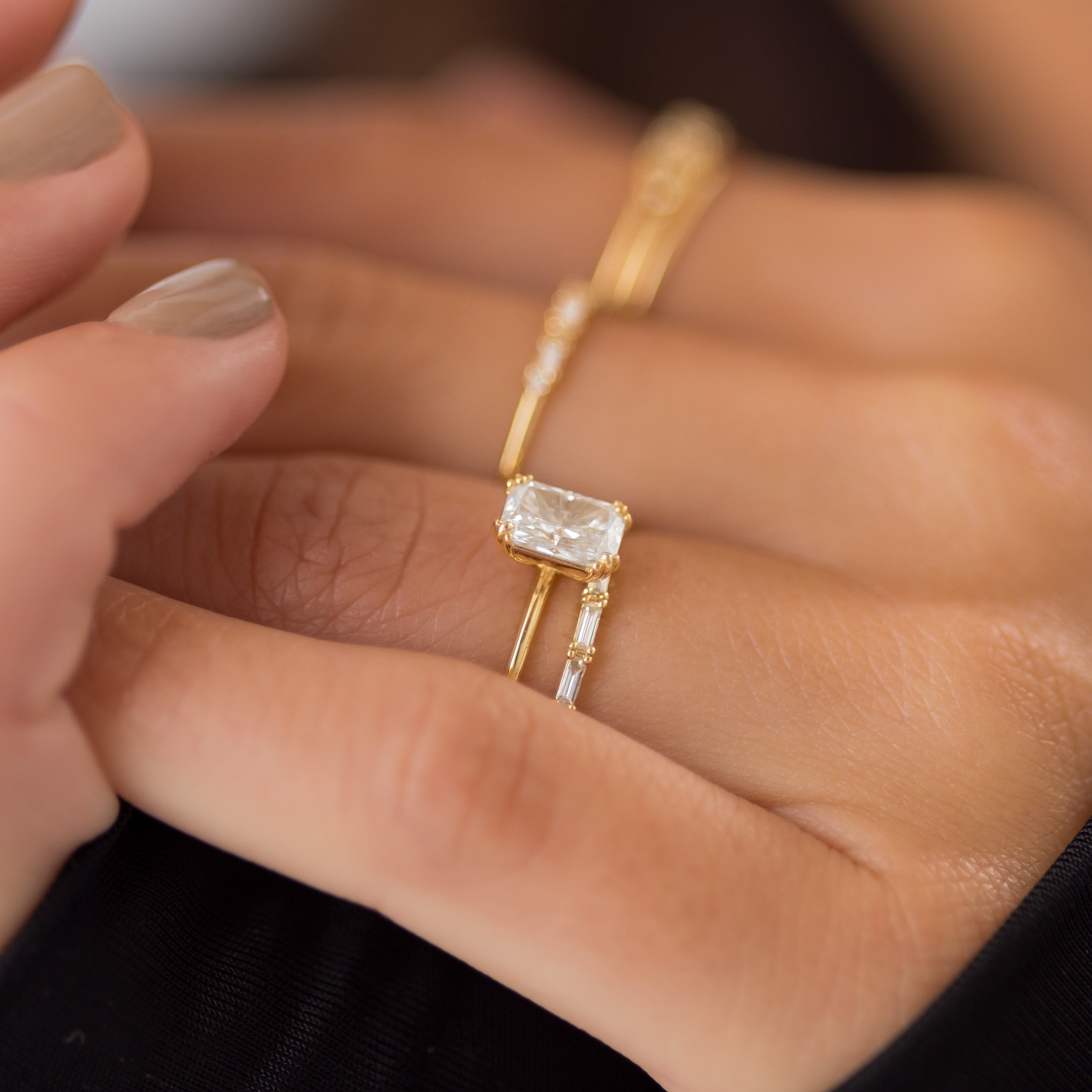Threaded Ring, Radiant Cut | Melanie Casey Fine Jewelry