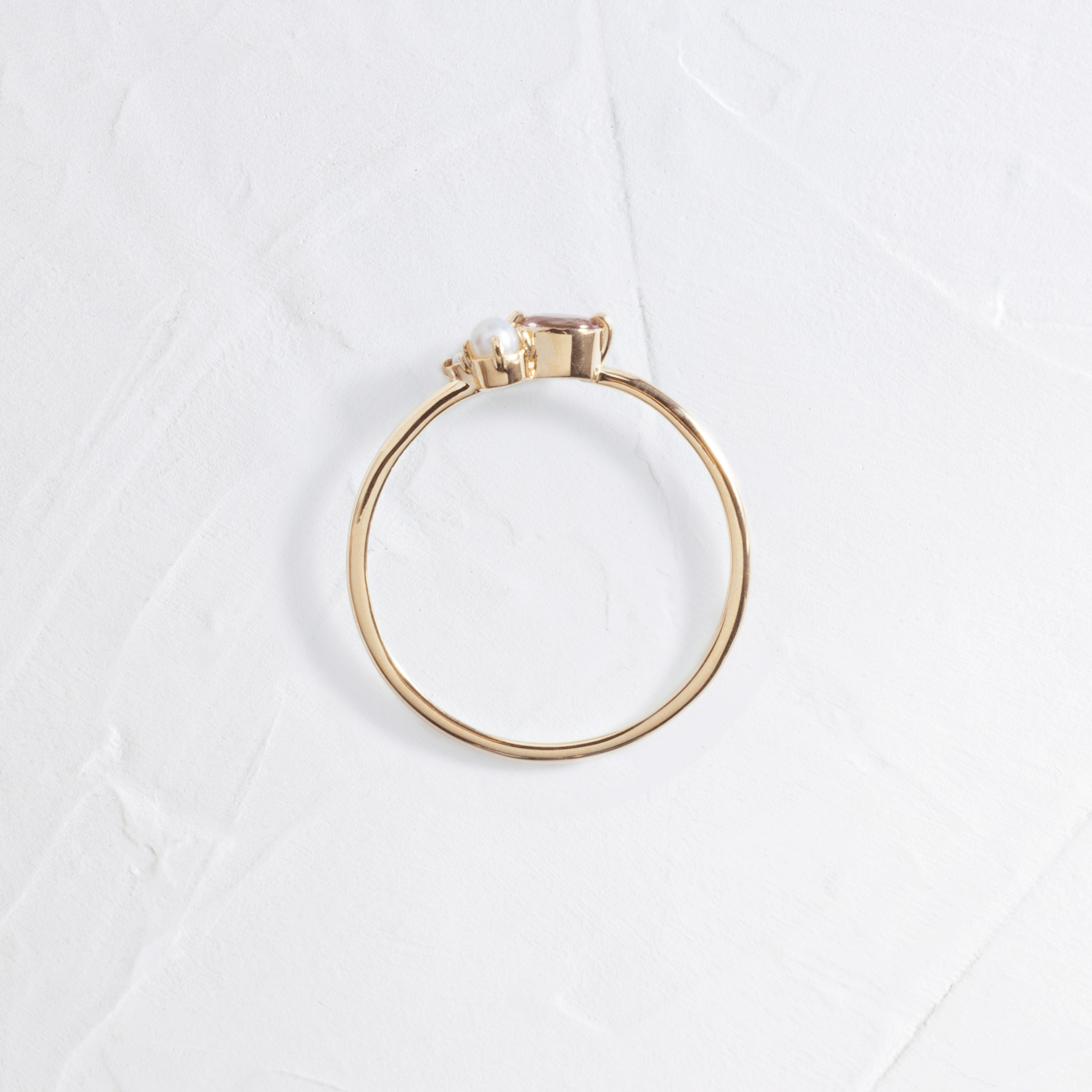 Blush Mini Cluster Ring in White | Melanie Casey