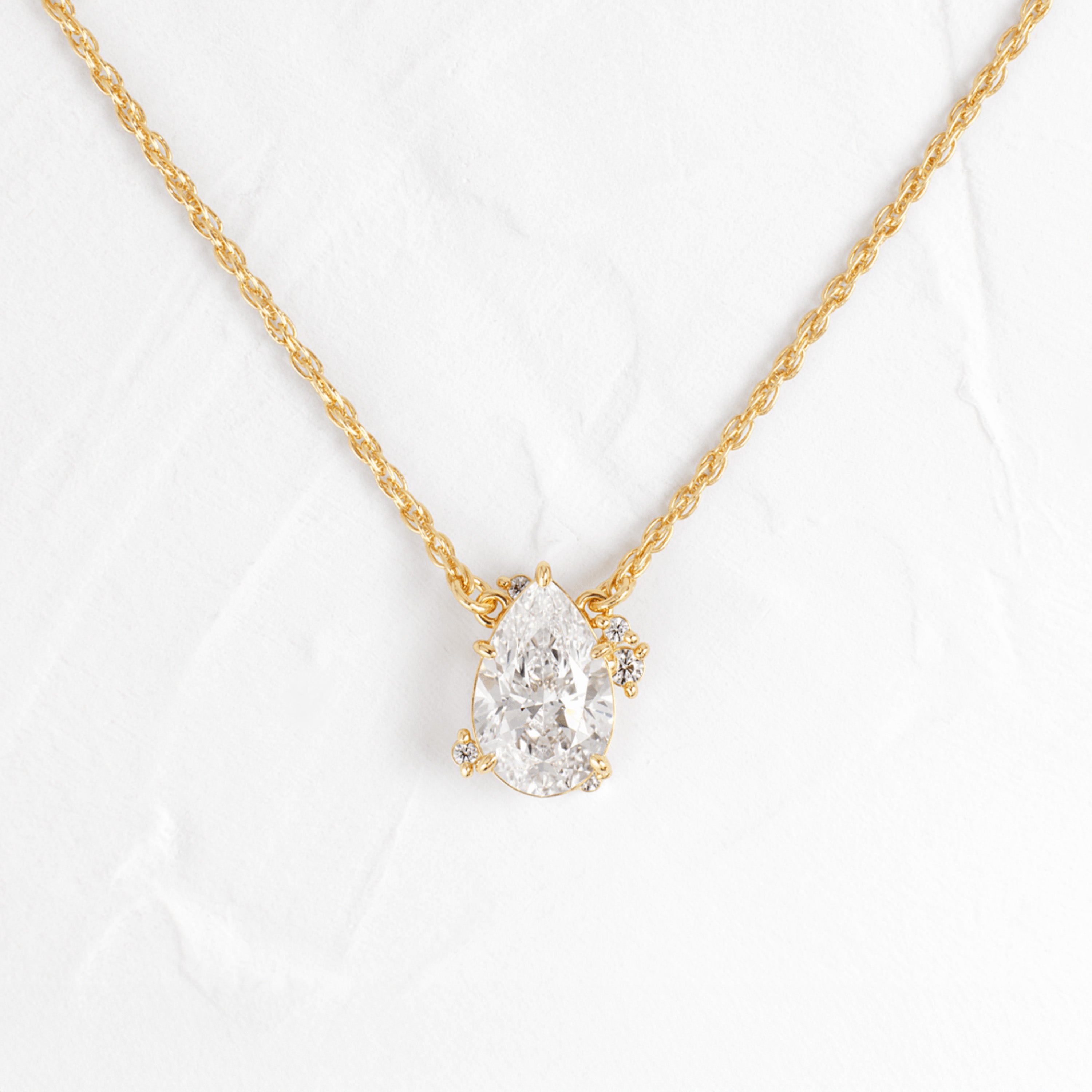 To A Flame Necklace, 1.1ct. Lab-Grown Pear Cut | Melanie Casey