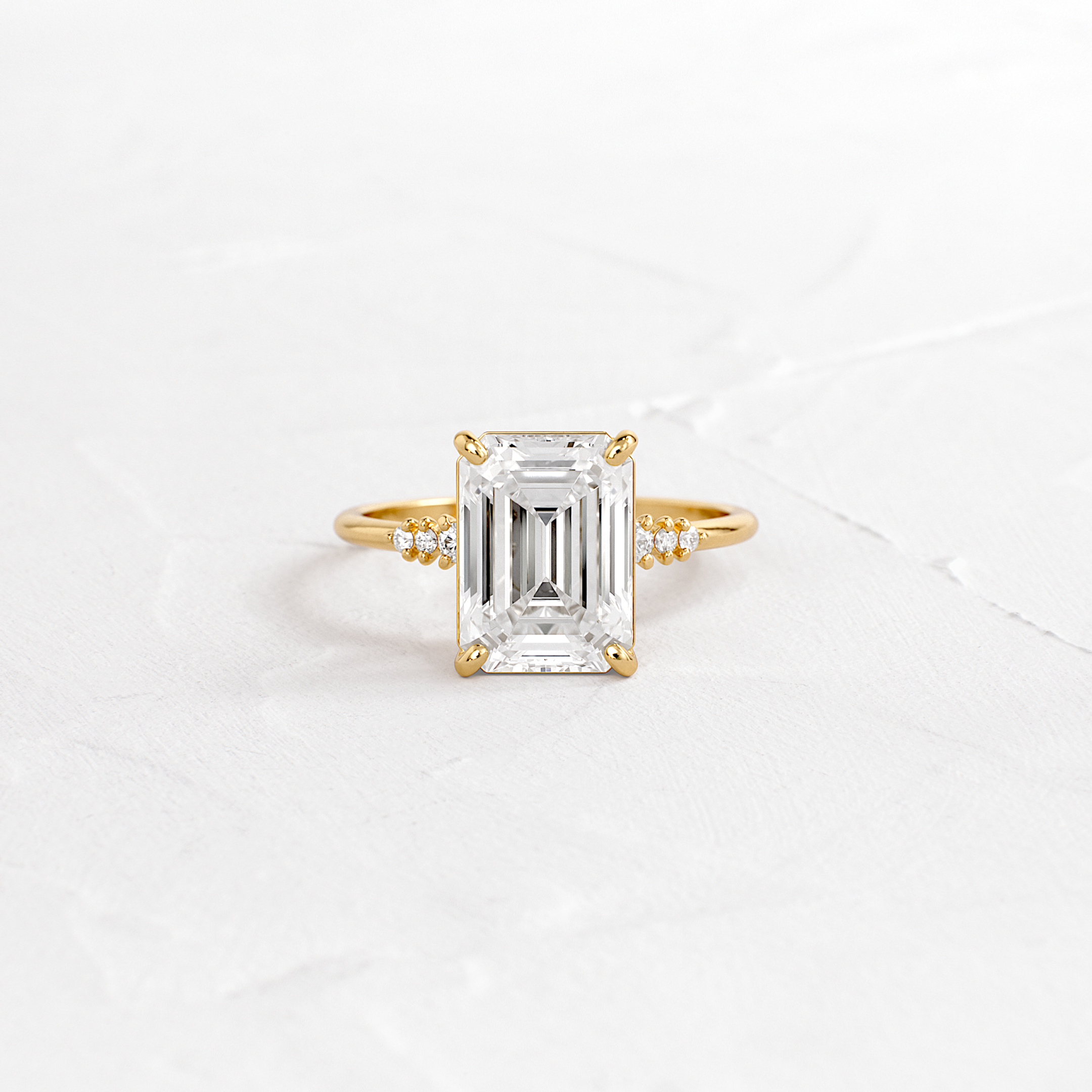 Poppy Seed Ring, Emerald Cut | Handcrafted Diamond Engagement Ring ...