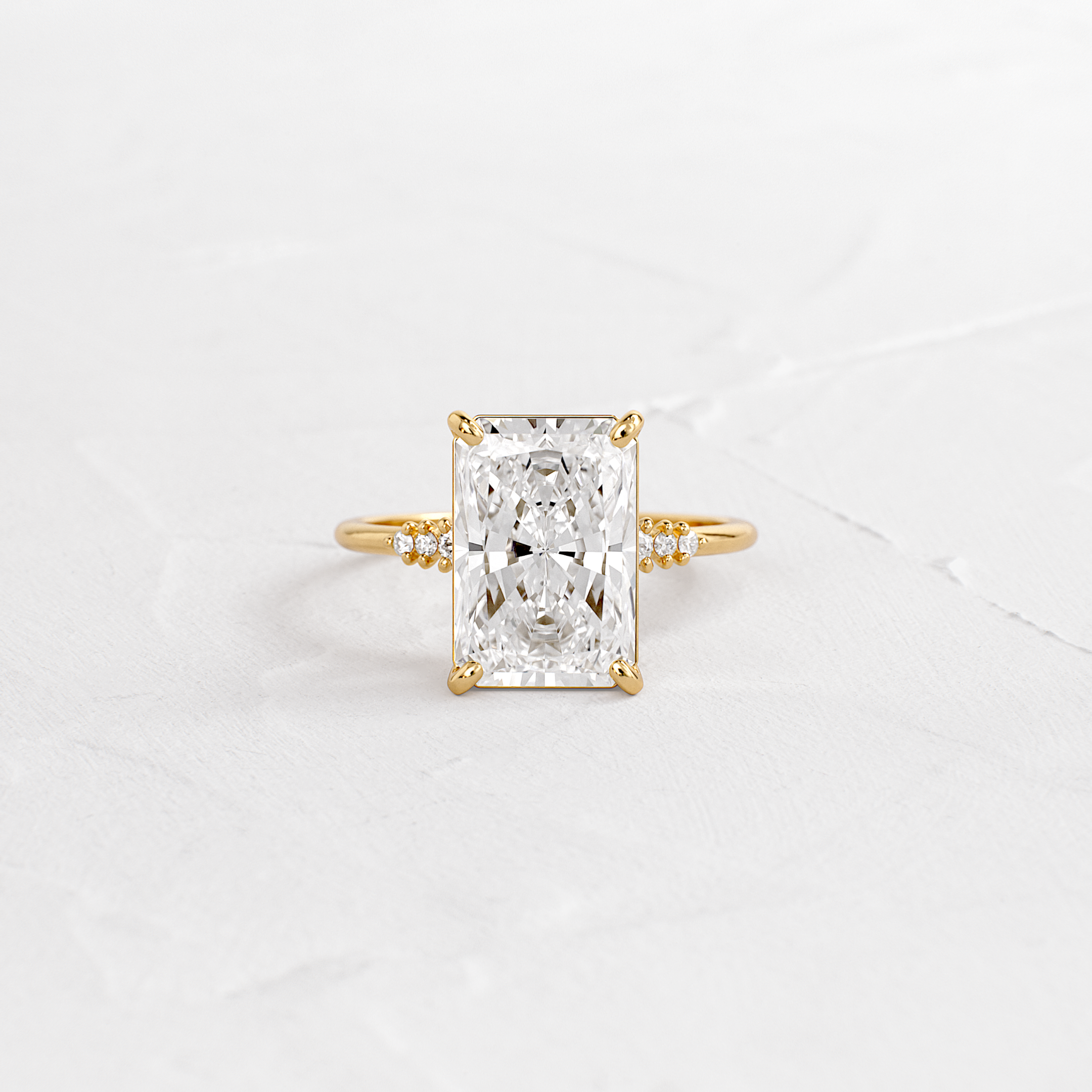Poppy Seed Ring, Radiant Cut | Handcrafted Diamond Engagement Ring ...