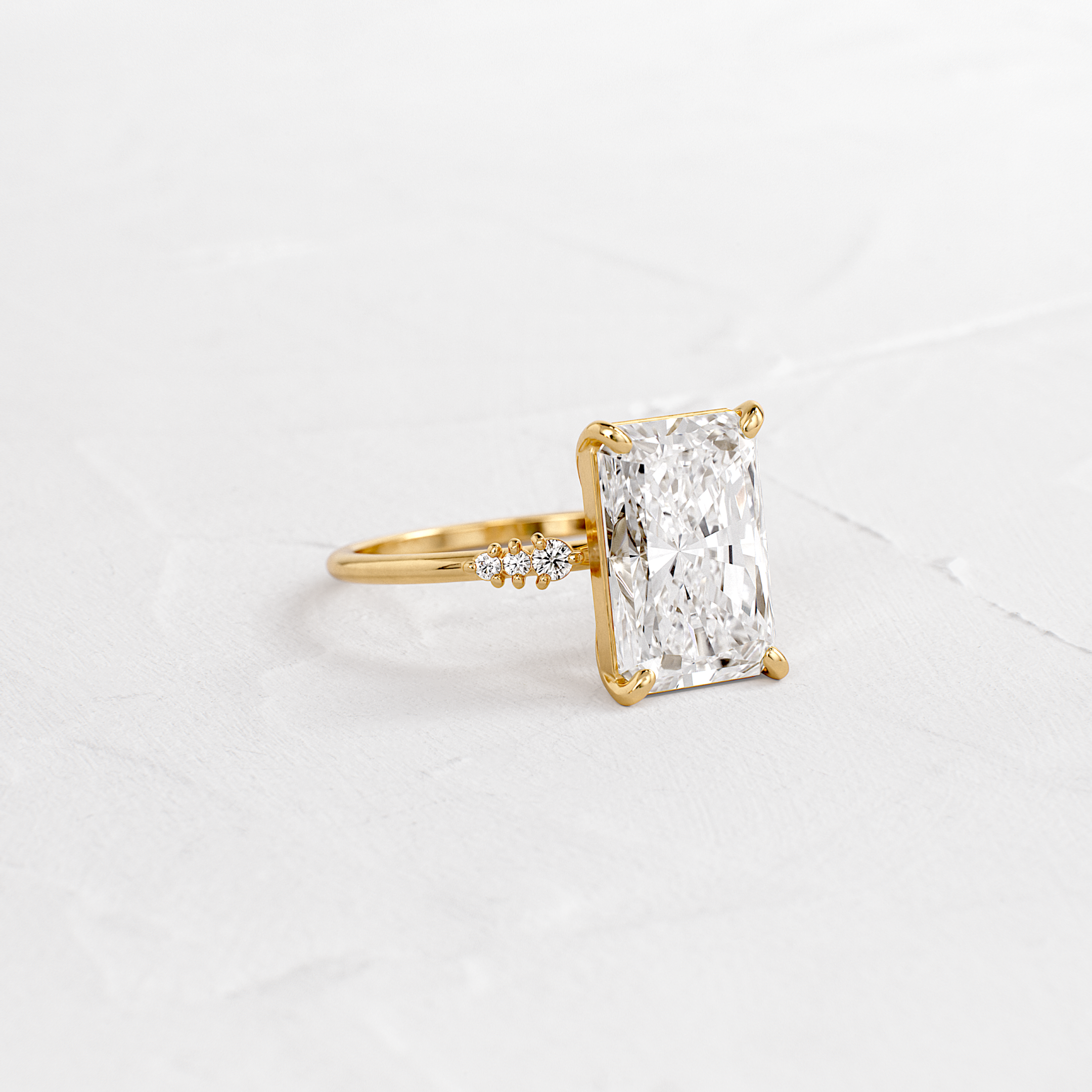 Poppy Seed Ring, Radiant Cut | Handcrafted Diamond Engagement Ring ...
