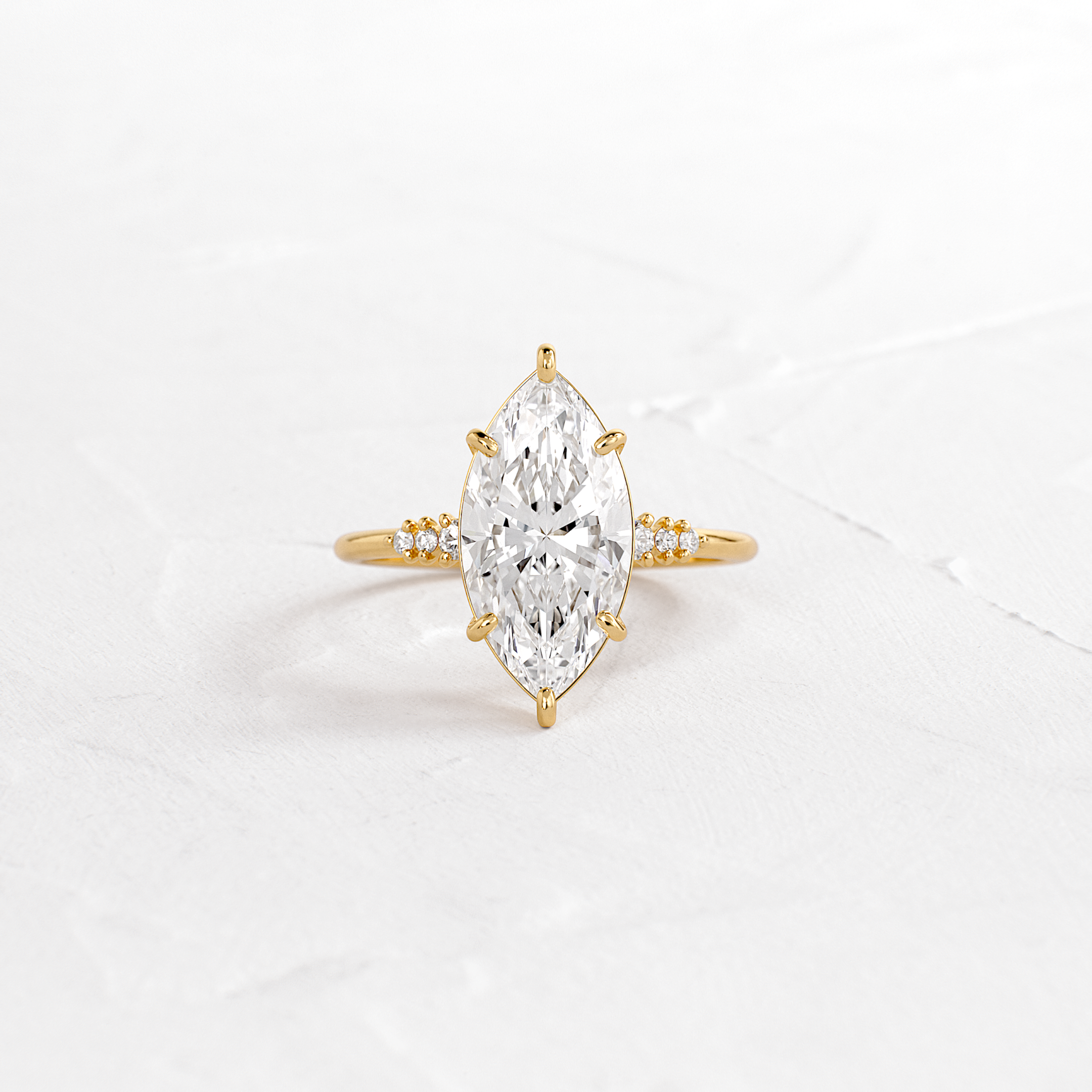 Poppy Seed Ring, Marquise Cut | Handcrafted Diamond Engagement Ring ...