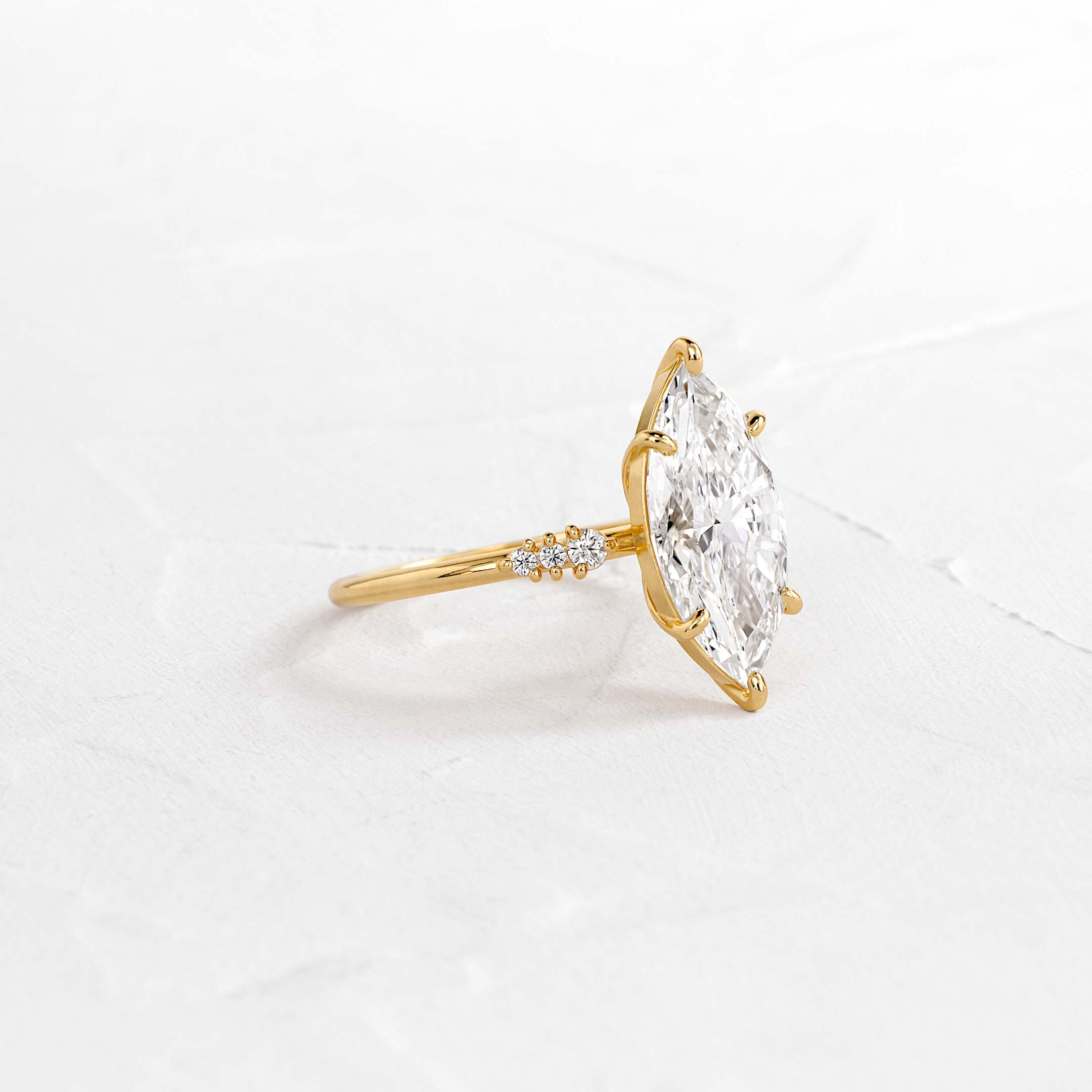 Poppy Seed Ring, Marquise Cut | Handcrafted Diamond Engagement Ring ...