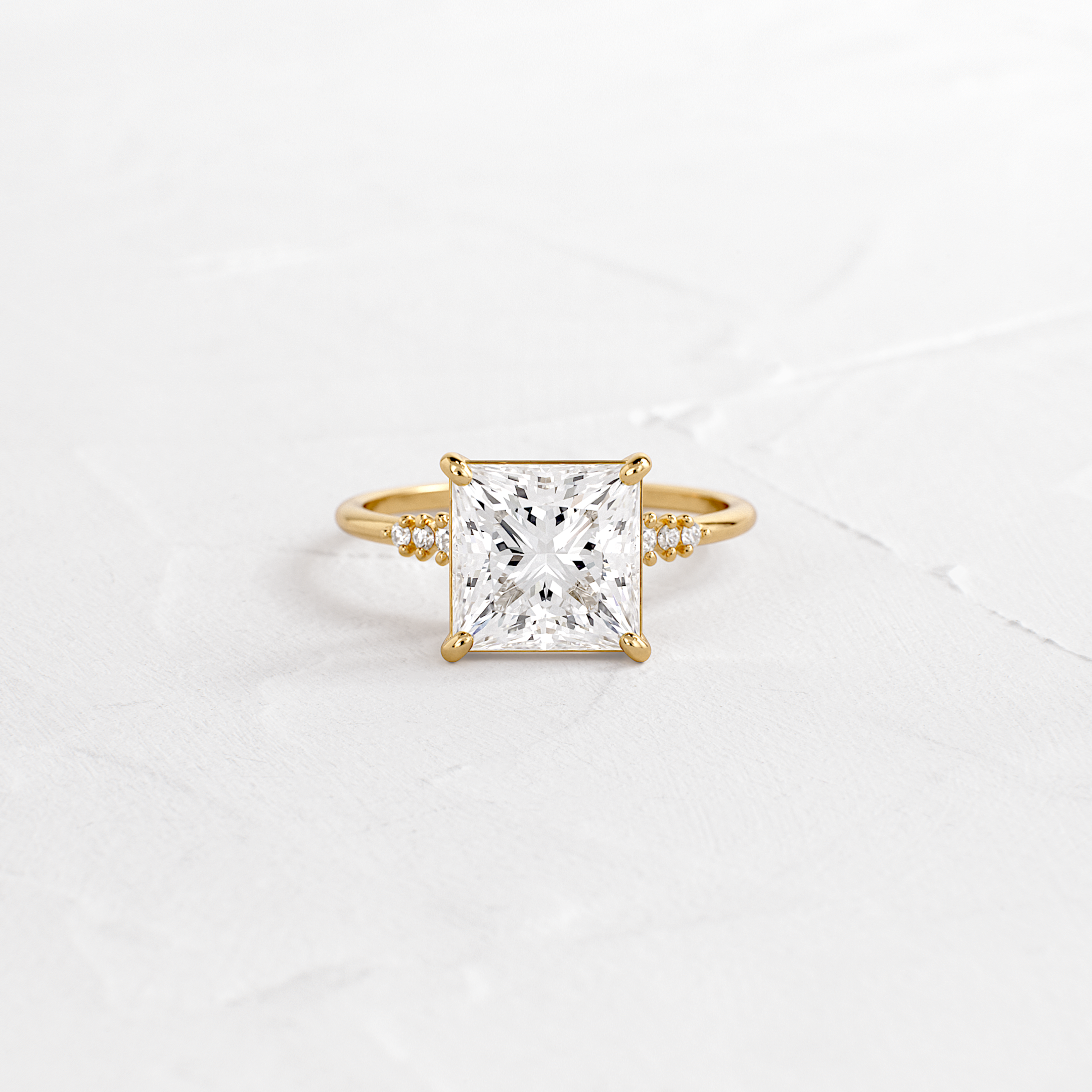 Poppy Seed Ring, Princess Cut | Handcrafted Diamond Engagement Ring ...