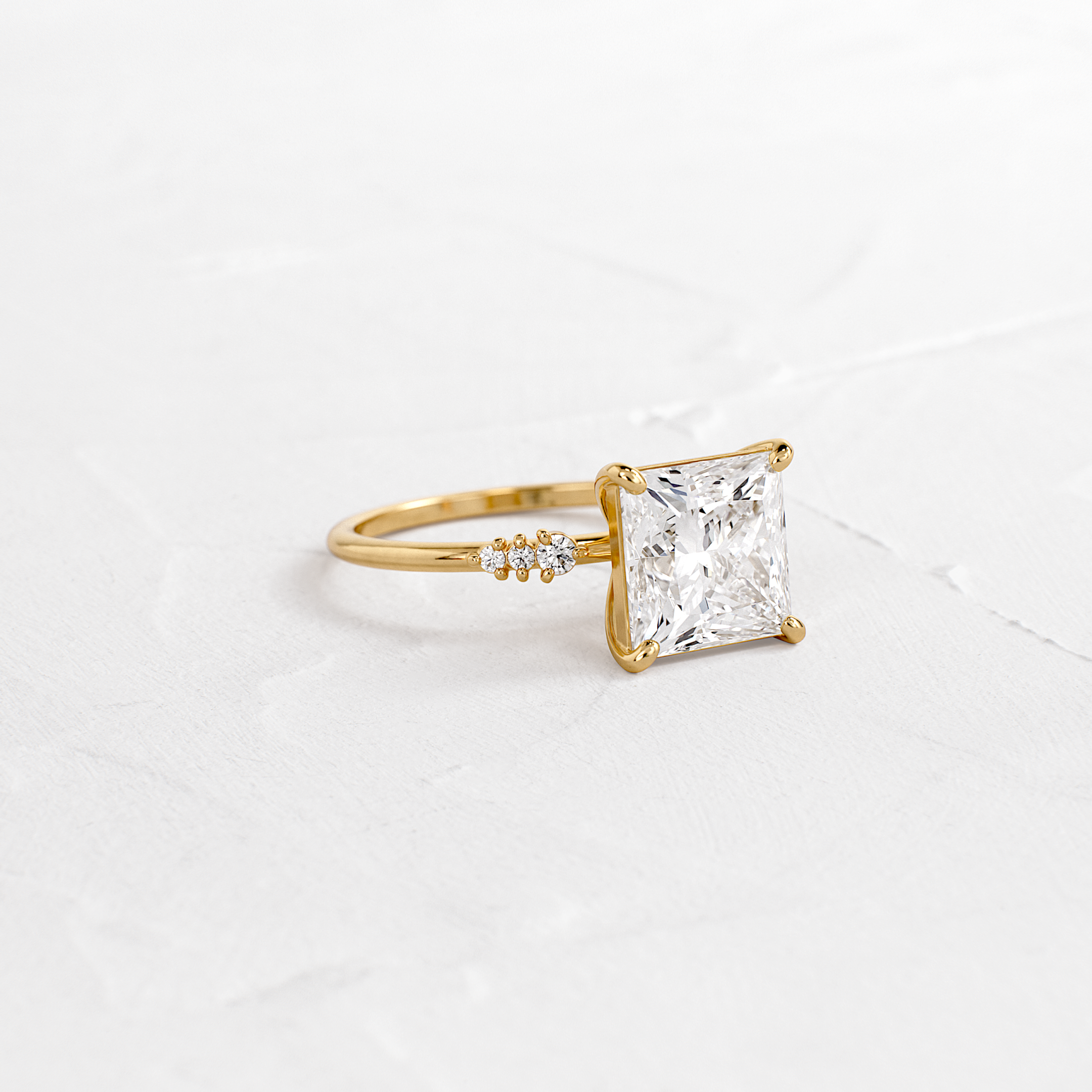 Poppy Seed Ring, Princess Cut | Handcrafted Diamond Engagement Ring ...
