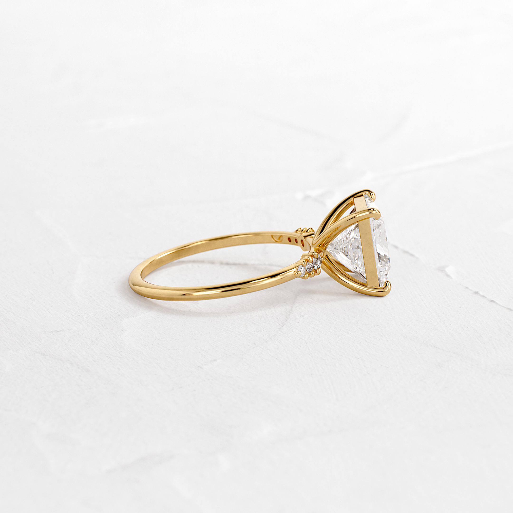 Poppy Seed Ring, Princess Cut | Handcrafted Diamond Engagement Ring ...