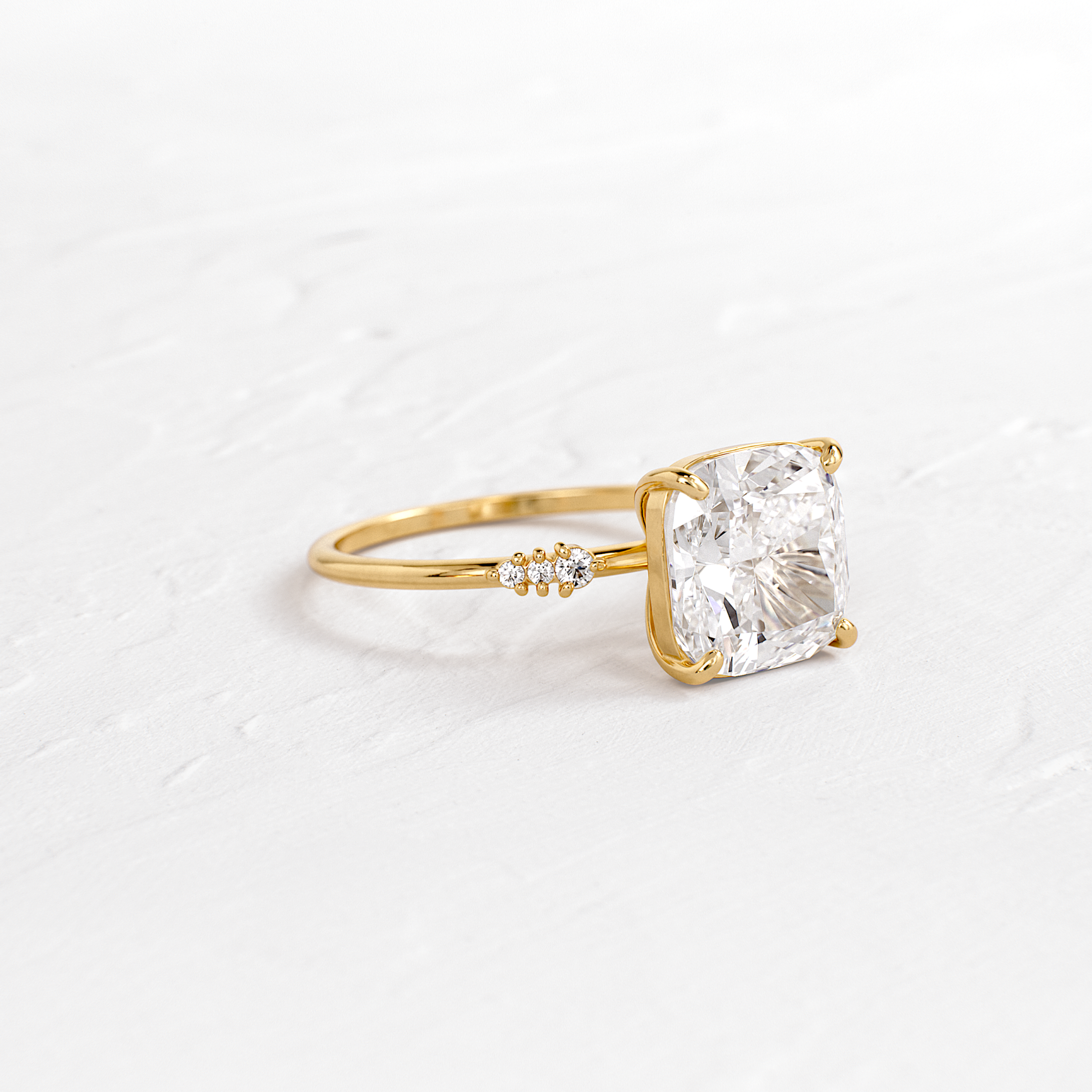 Poppy Seed Ring, Cushion Cut | Handcrafted Diamond Engagement Ring ...