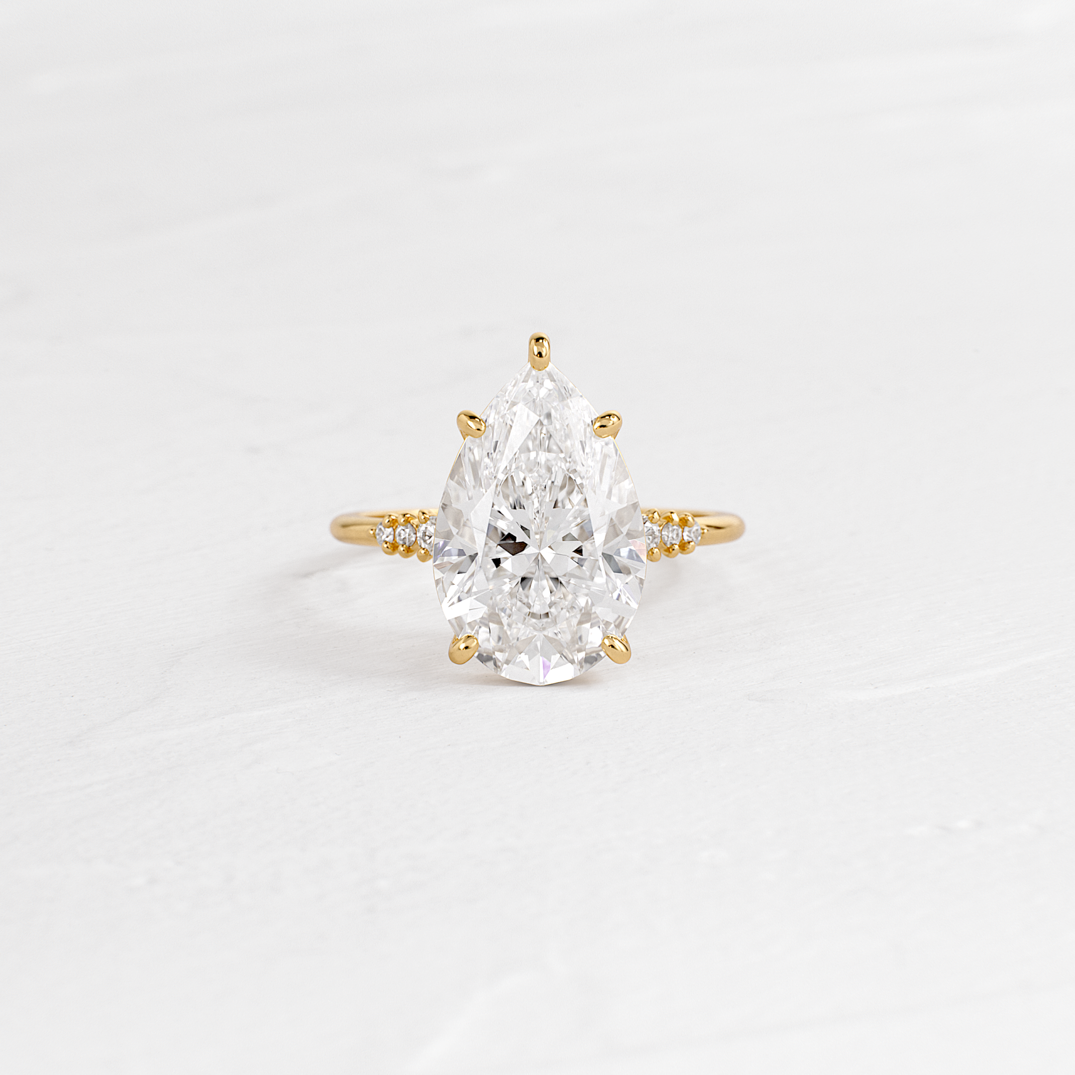 Poppy Seed Ring, Pear Cut | Handcrafted Diamond Engagement Ring ...