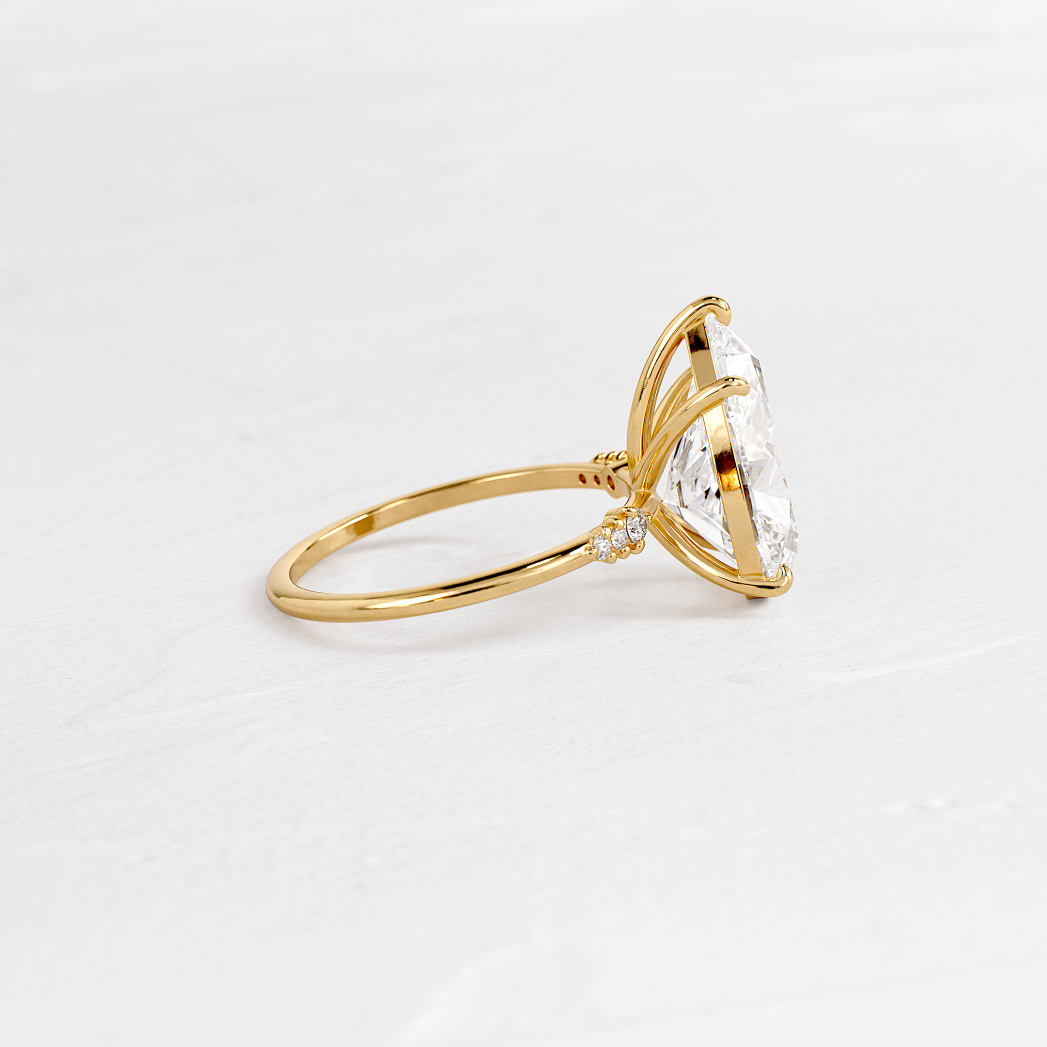 Poppy Seed Ring, Pear Cut | Handcrafted Diamond Engagement Ring ...