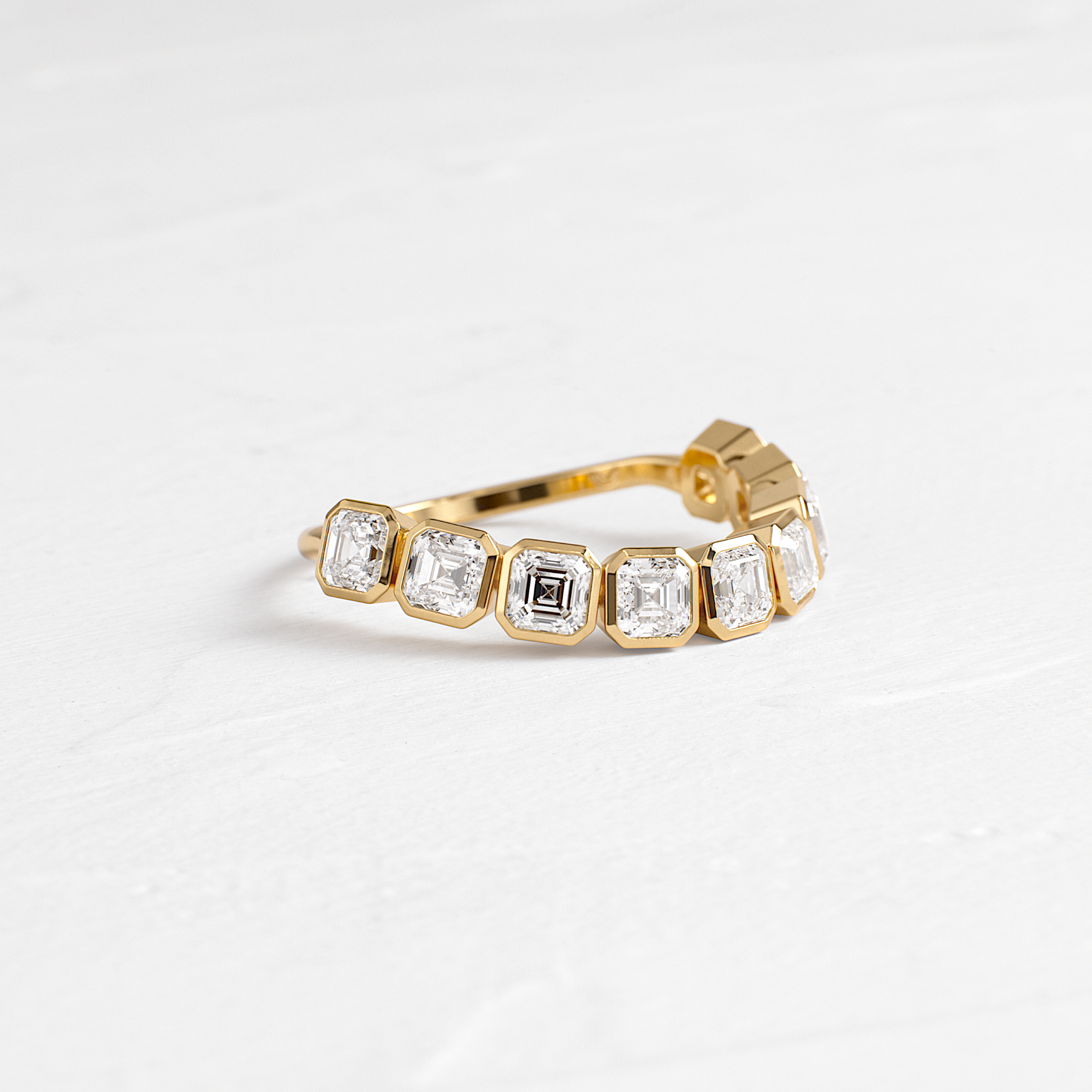 Arc Band in Asscher | Melanie Casey Jewelry