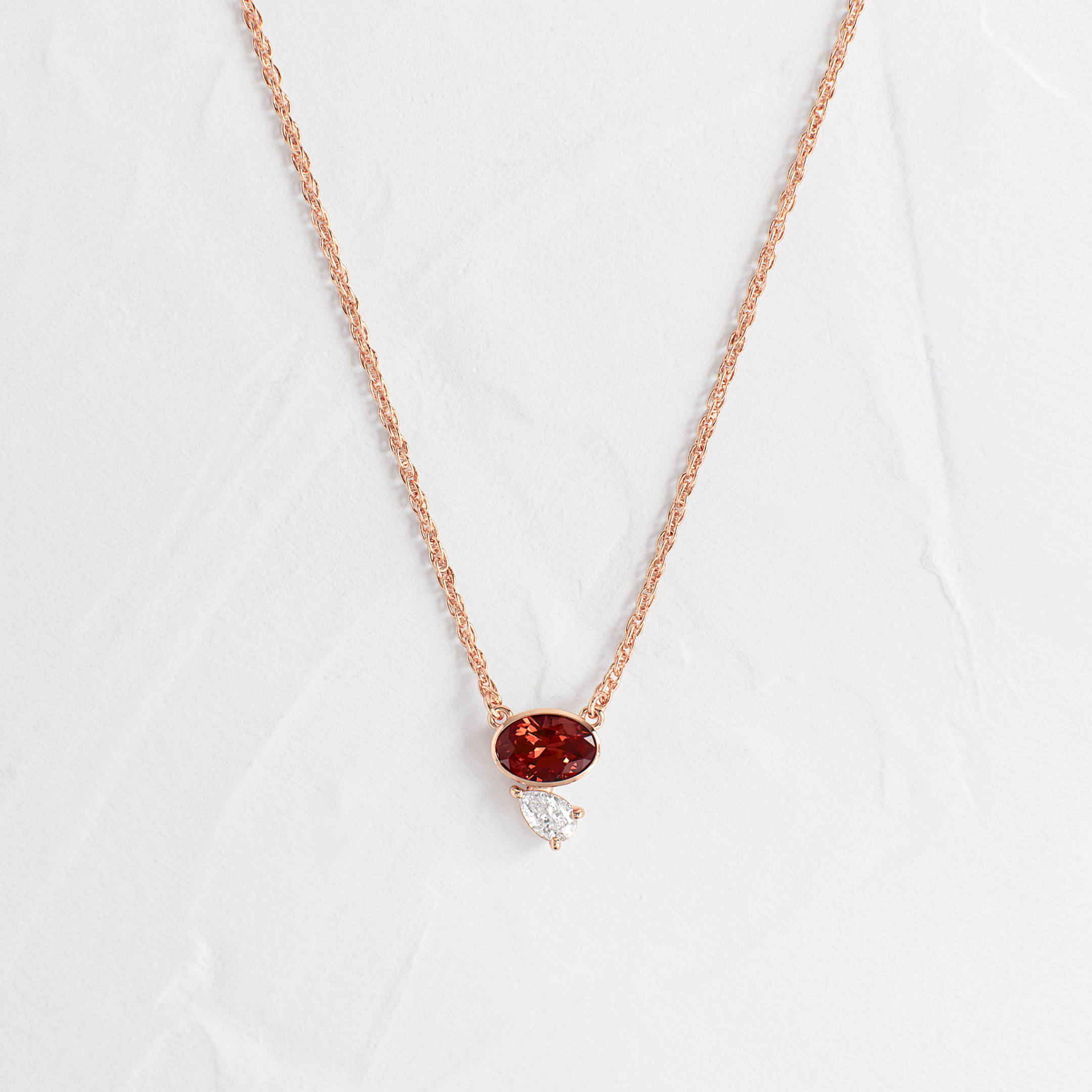 simple garnet necklace