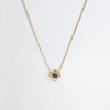 Threaded Necklace with Halo, 0.89ct. Blue Sapphire | Melanie Casey Fine Jewelry
