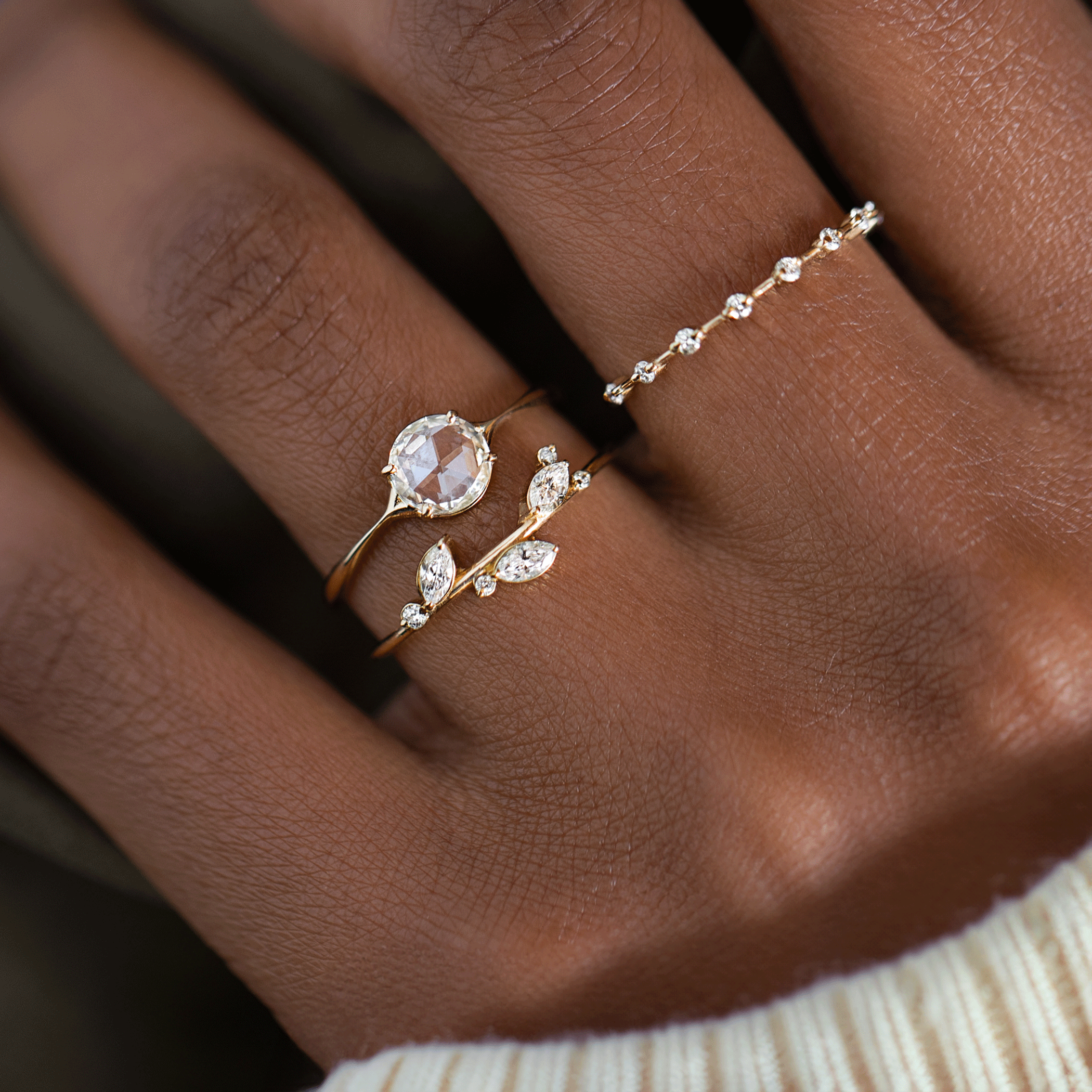 Corset Ring, Rose Cut | Handcrafted Engagement Ring | Melanie Casey