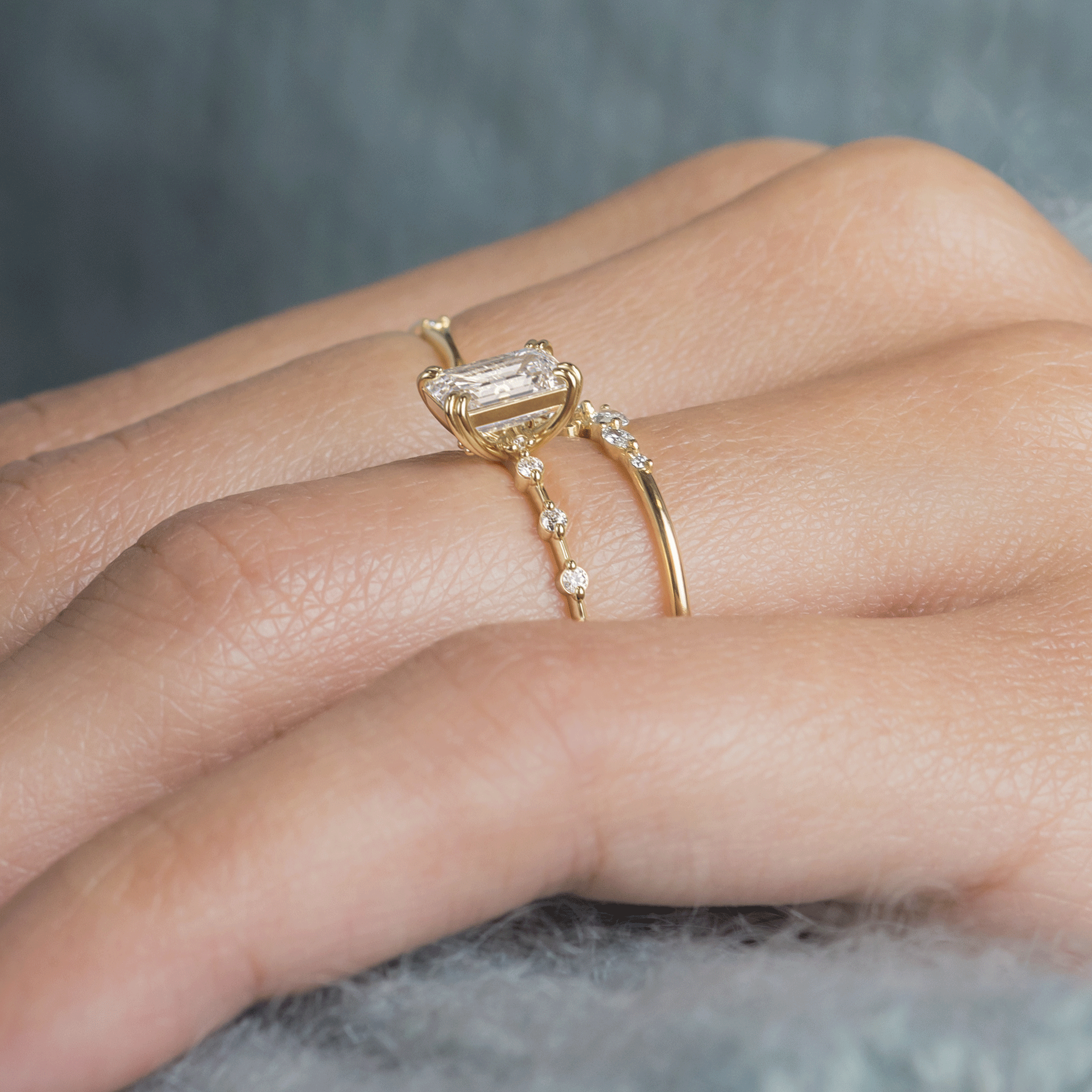 Distance Ring, Emerald Cut – Melanie Casey