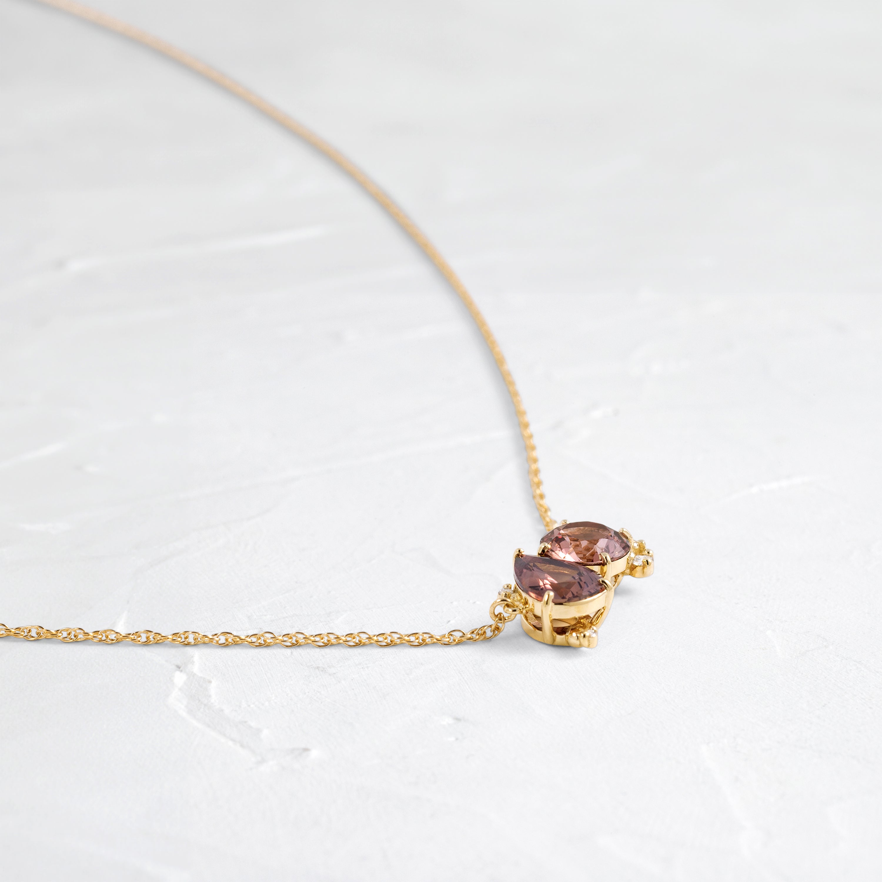 Duality Necklace in Warm Sapphire | Melanie Casey Fine Jewelry
